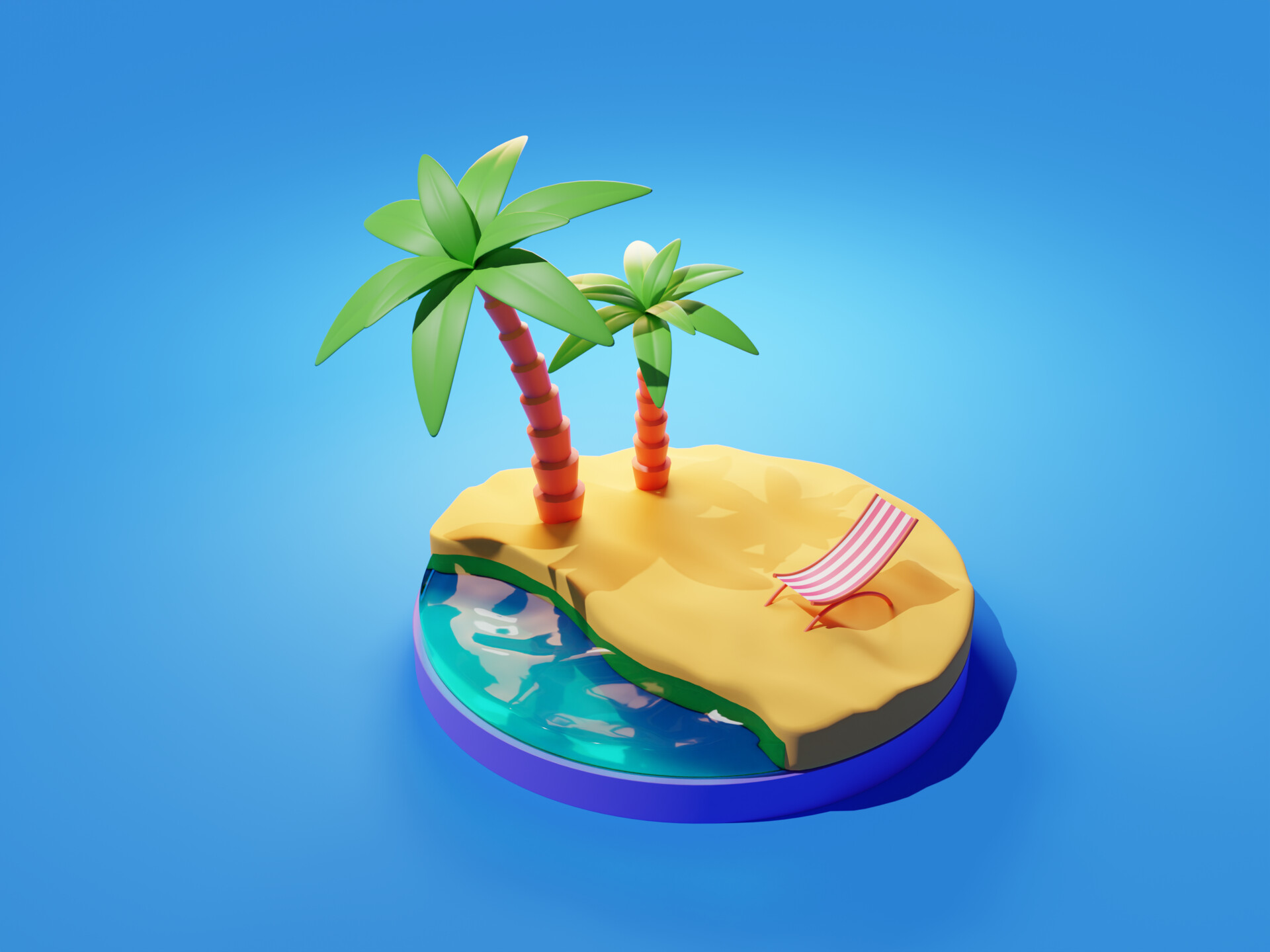 ArtStation - Low Poly Beach
