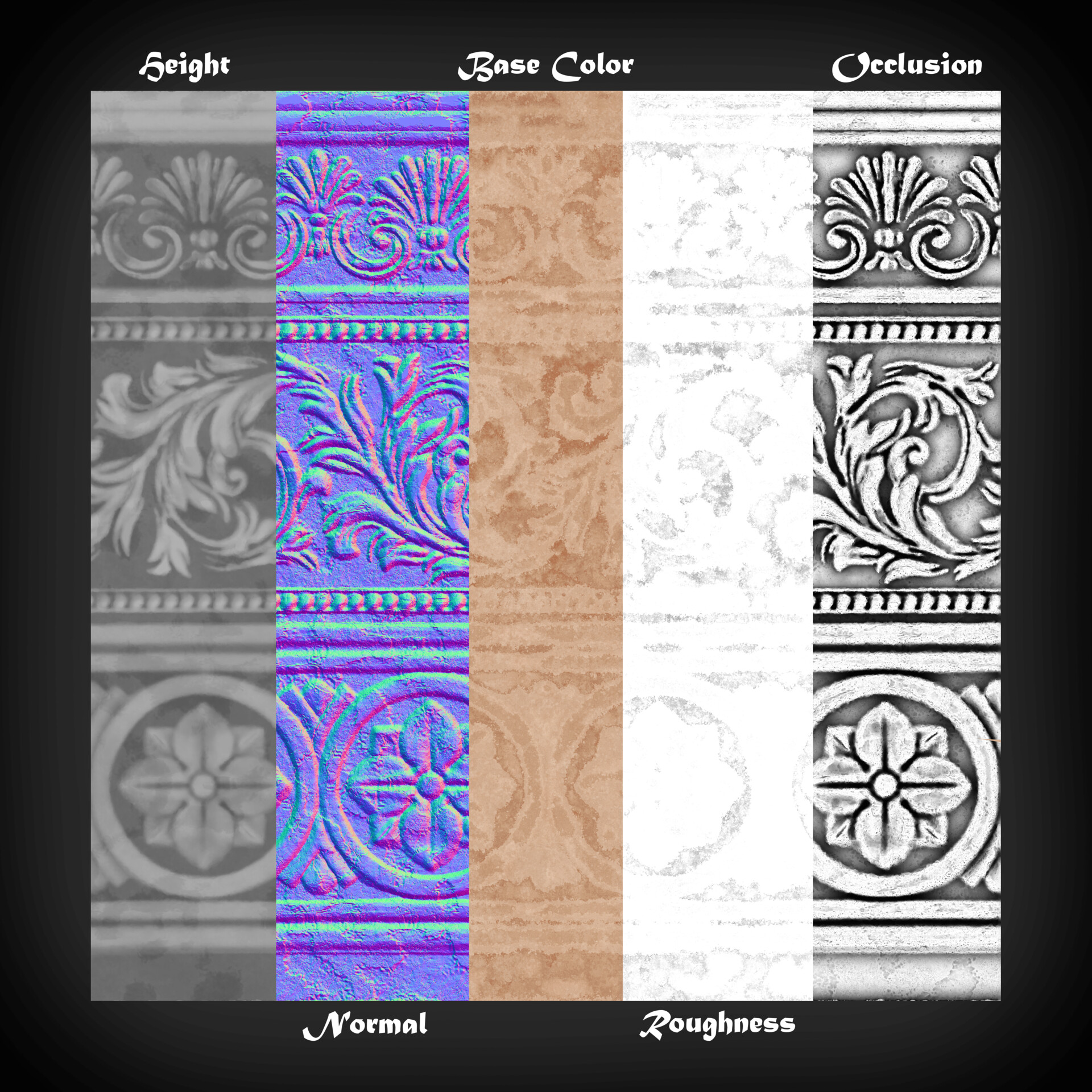 Alec Wood - Stone Carvings Trim Textures