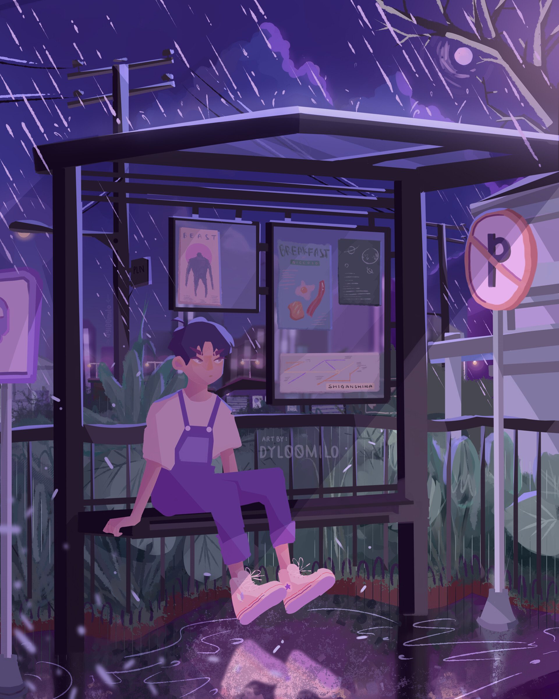 ArtStation - Bus Stop