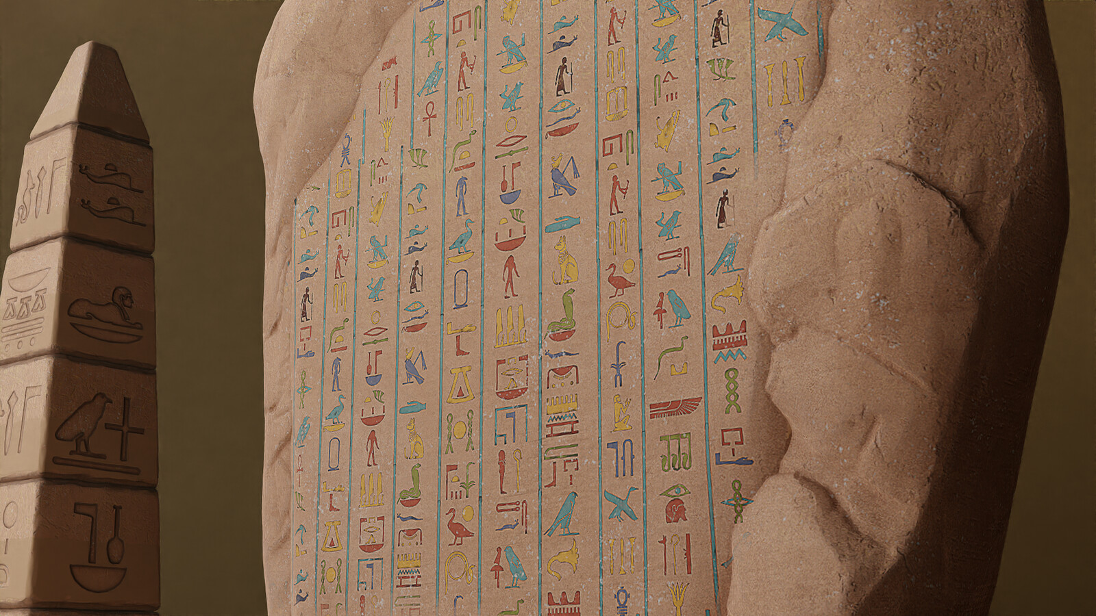 3D Tudor - Egyptian hieroglyph massive 100 alpha and brush pack