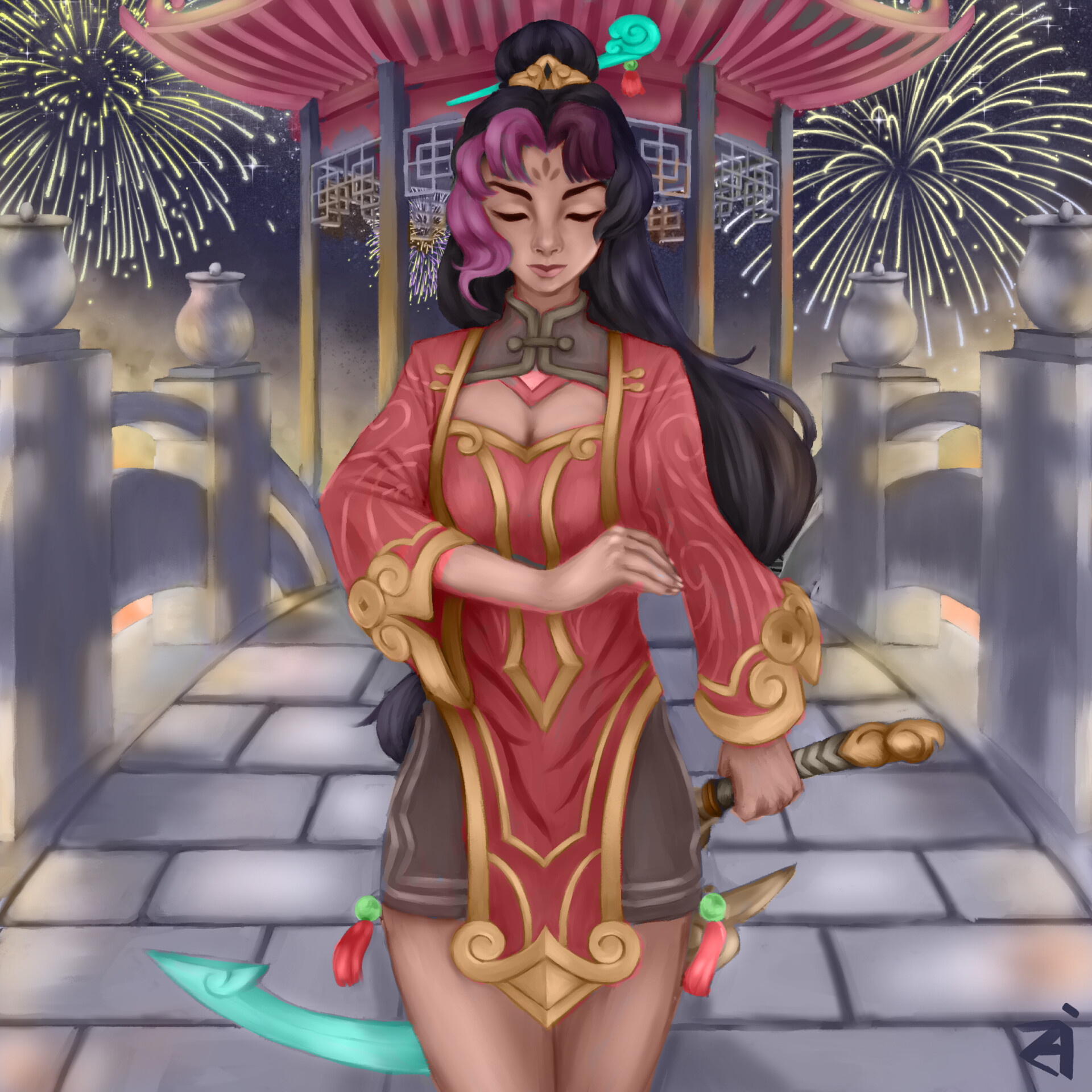 ArtStation - Firecracker Diana (Fan art) {Original date: 2022-02-04}