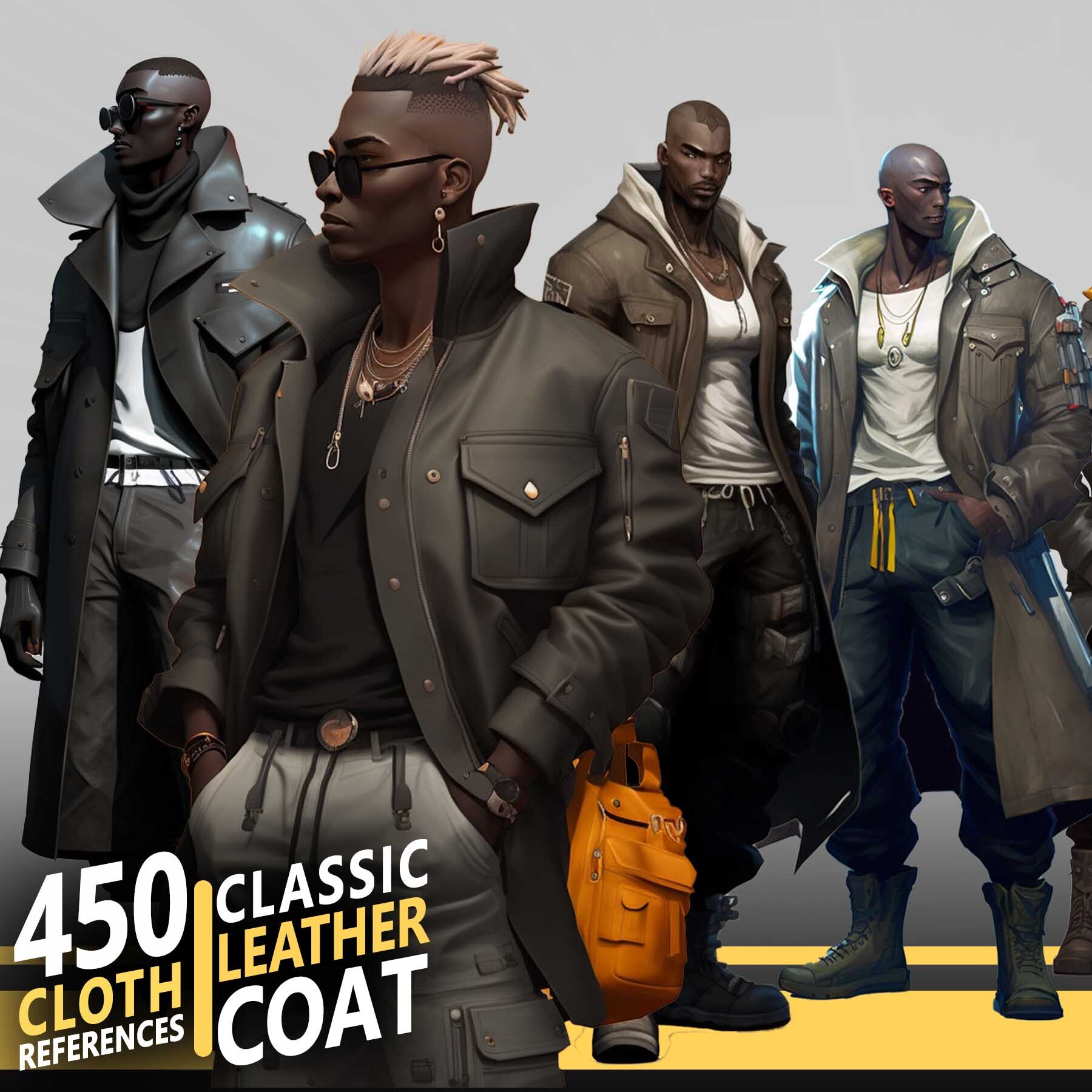ArtStation - 400 Classic Leather Coat - Character references