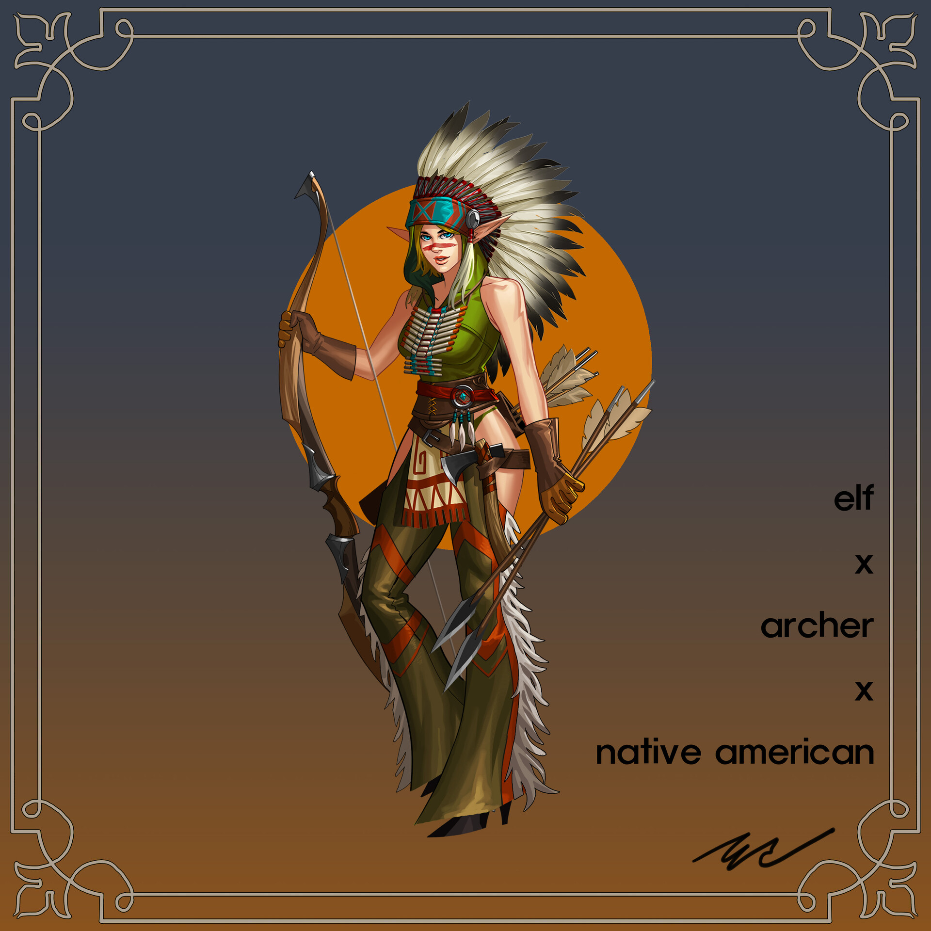 ArtStation - elf X archer X Native Americans