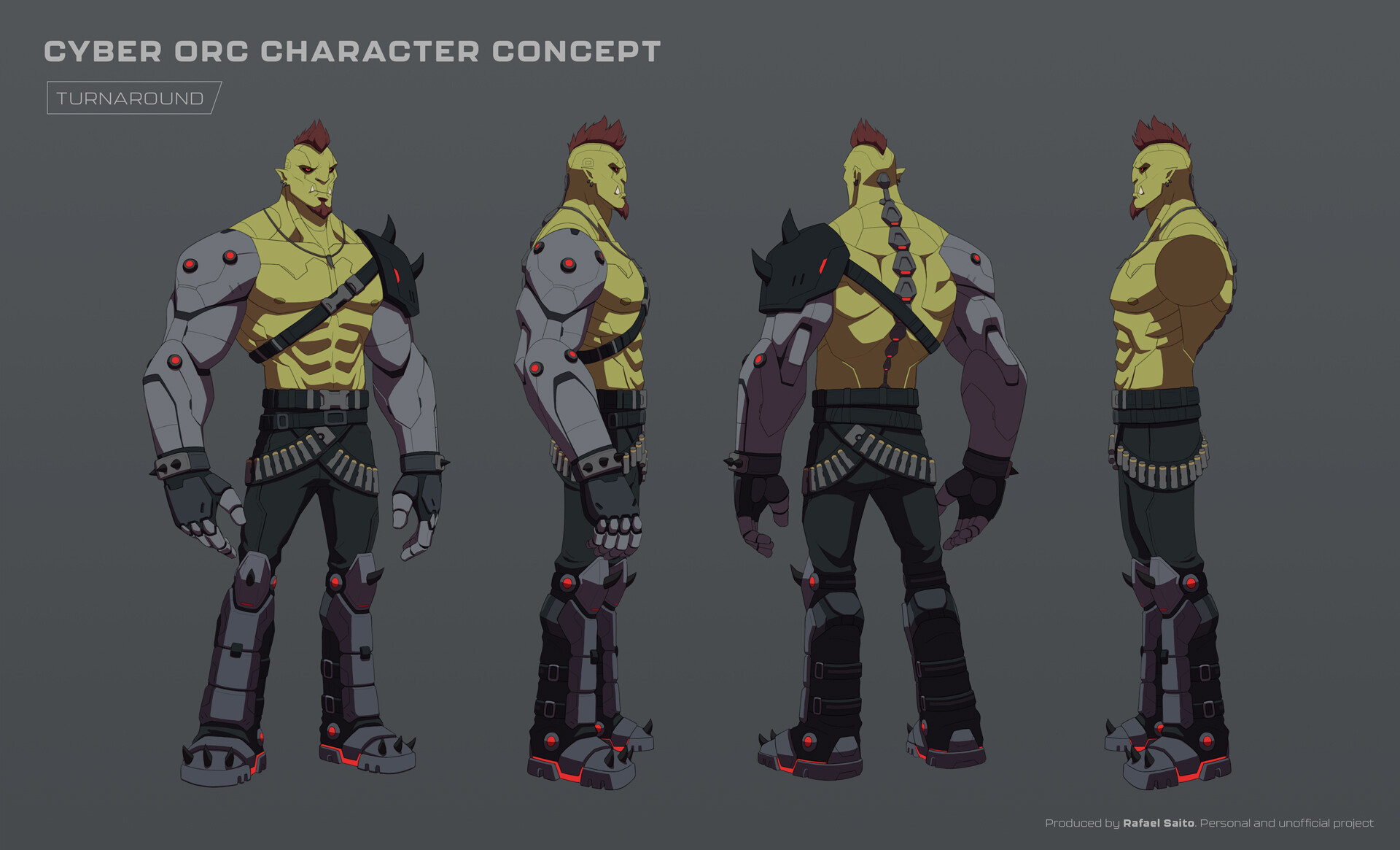 Rafael Saito - Cyber Orc - character concept