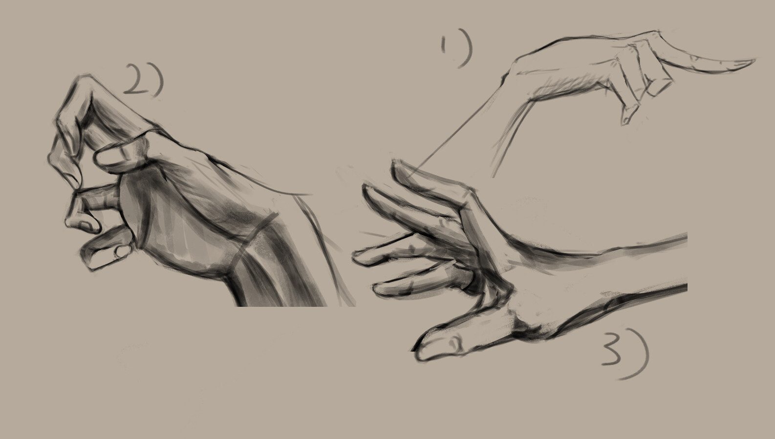 ArtStation - hand practice 1