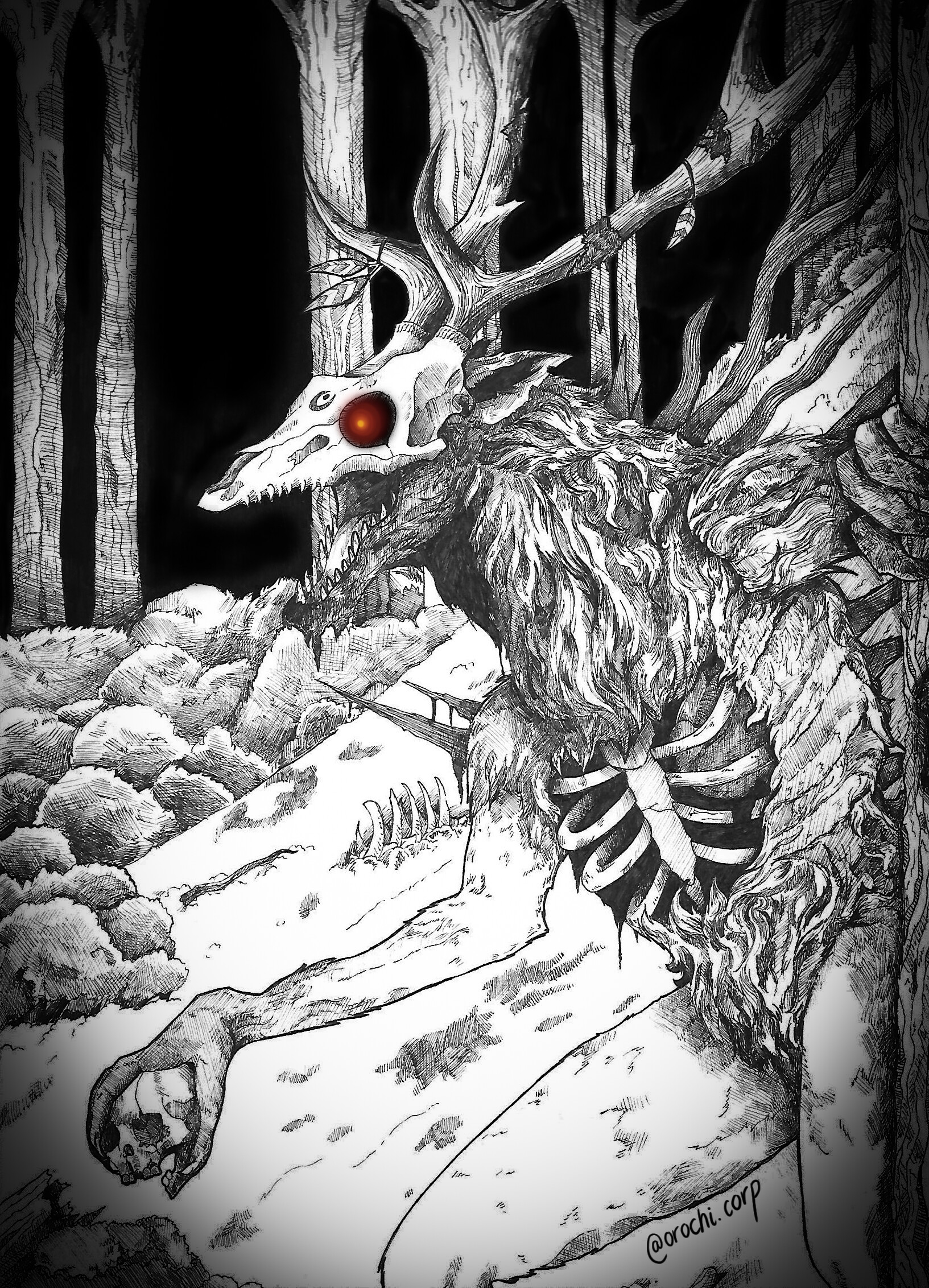 ArtStation - BESTIARY - Wendigo