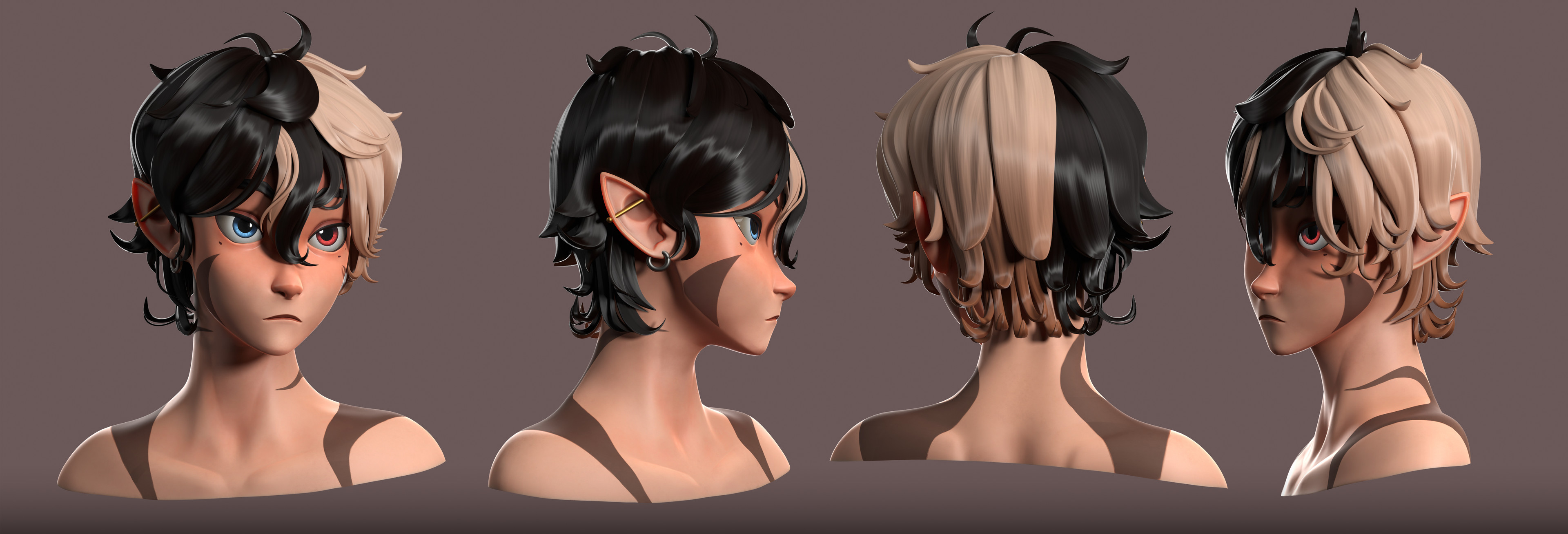 Eugene Mykhailyna - Stylized boy face study