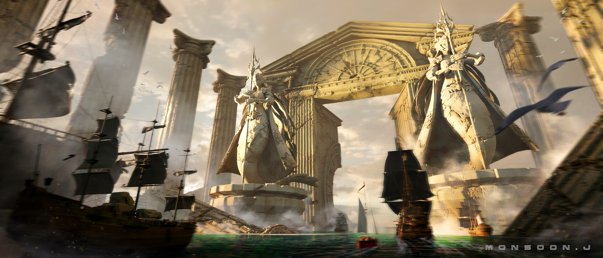 ArtStation - The ruins of Atlantis