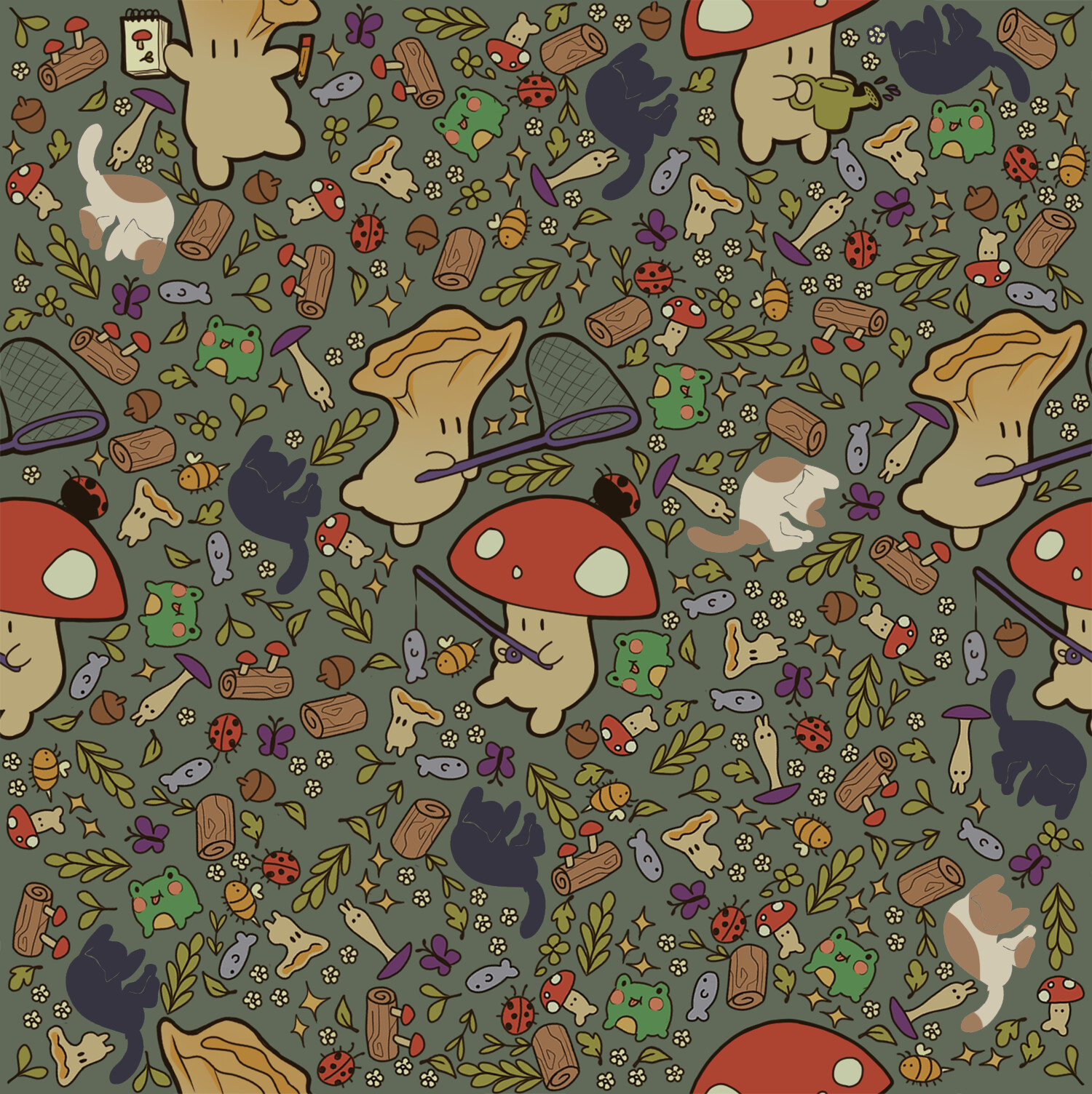 ArtStation - Mushling Pattern