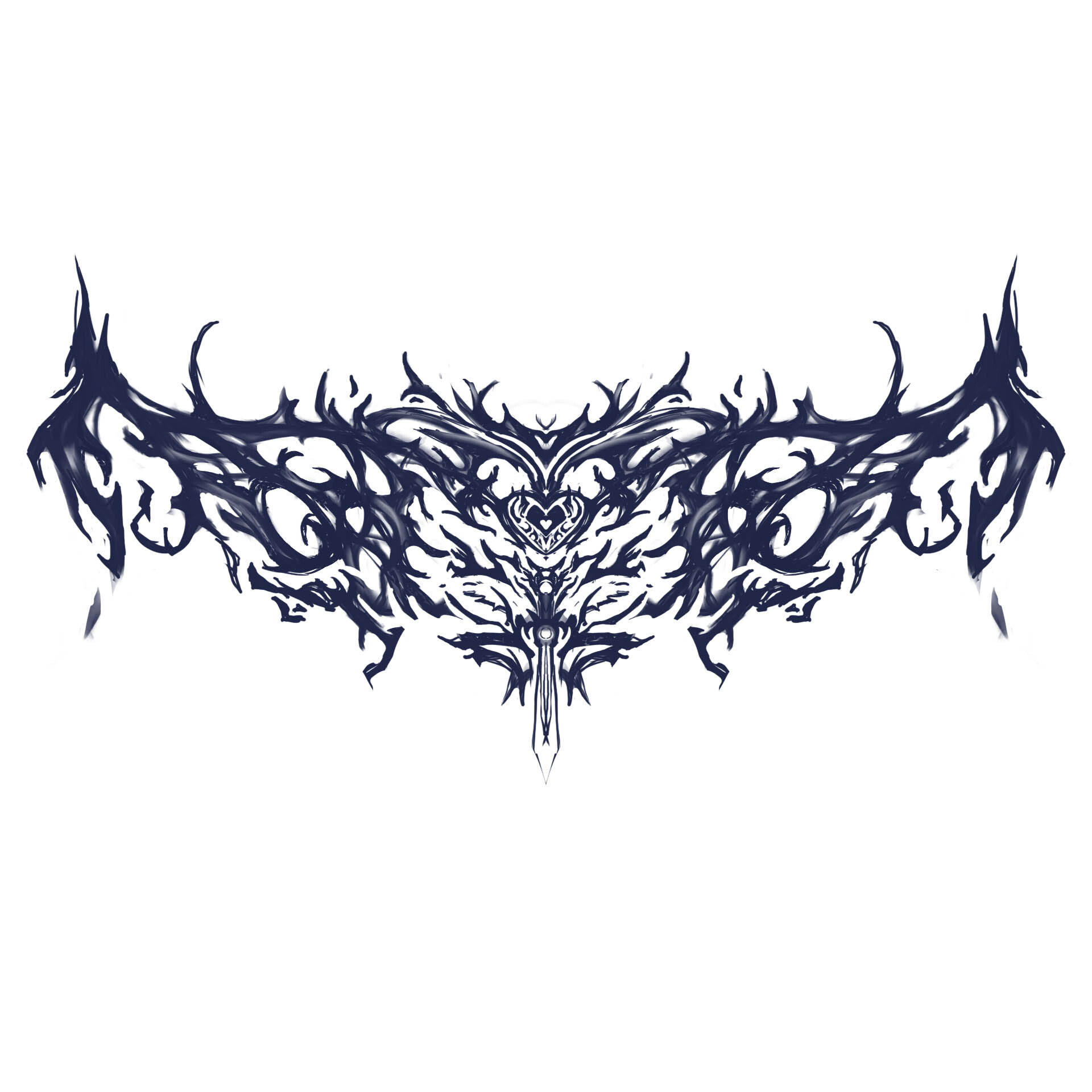 demon background tattoo