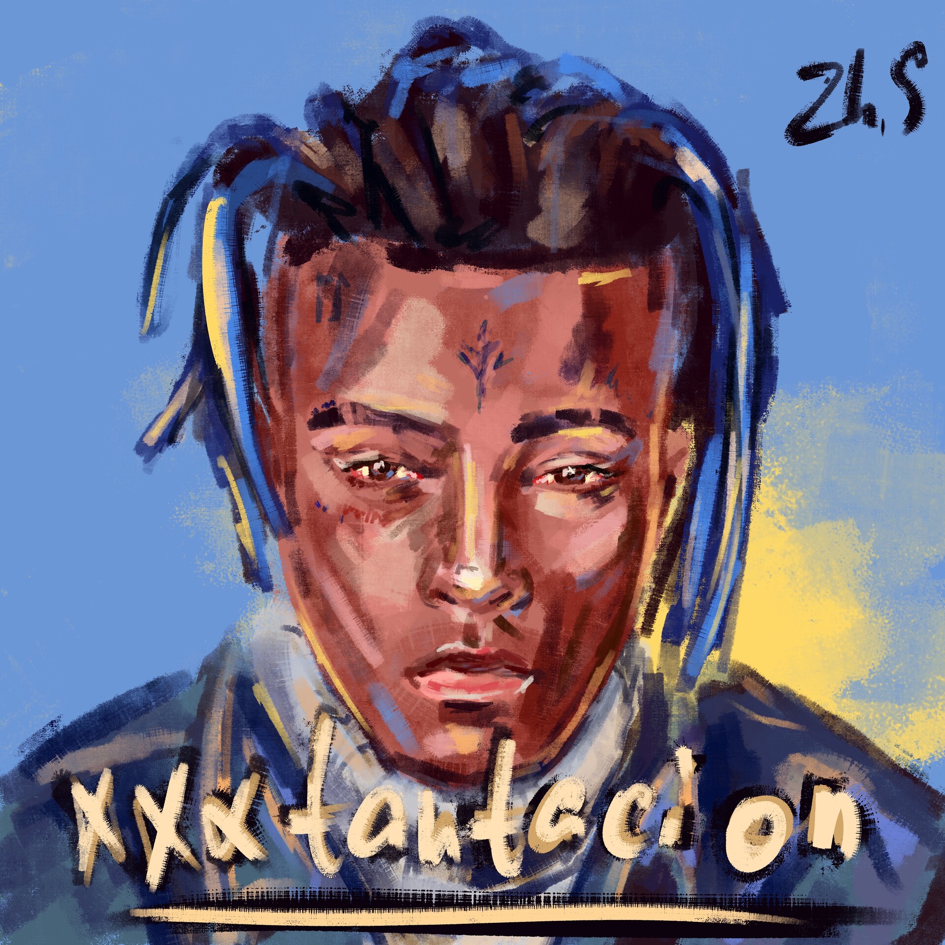 ArtStation - Sketch in Procreate “XXXTentacion”