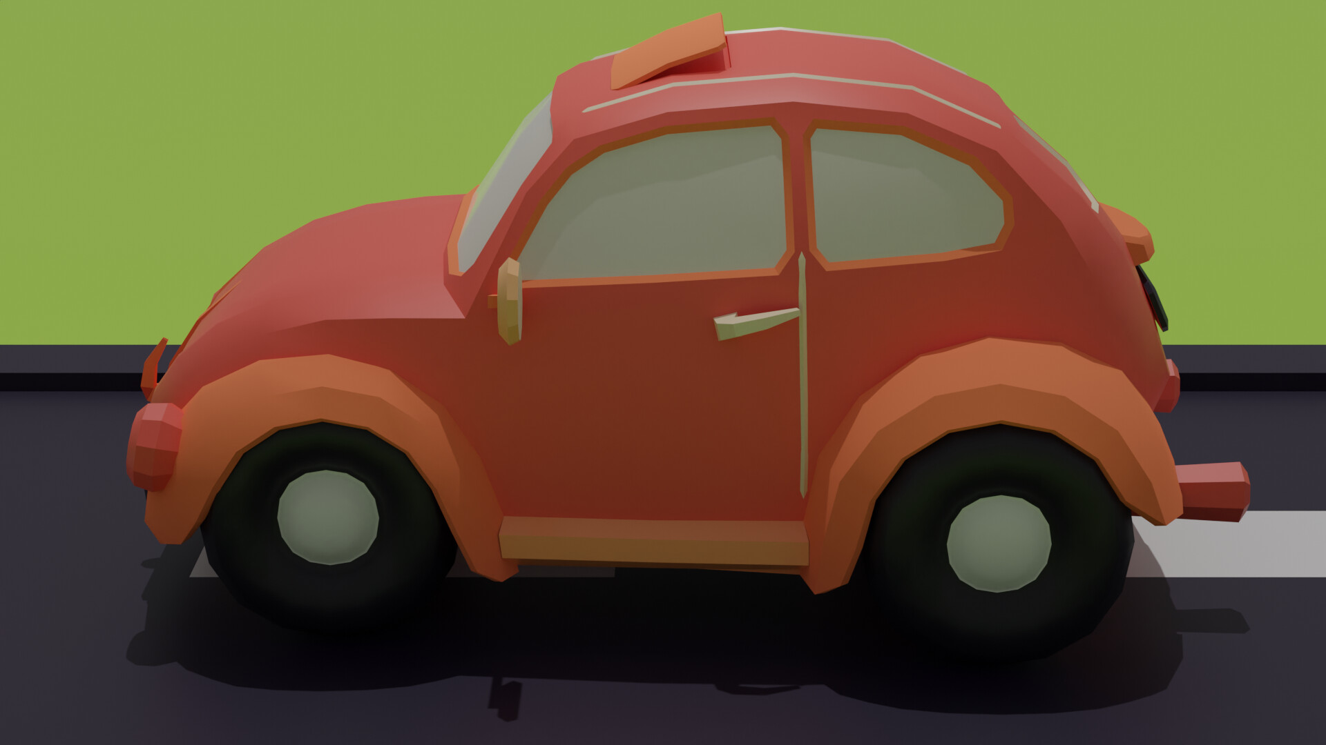ArtStation - 3D low poly car model