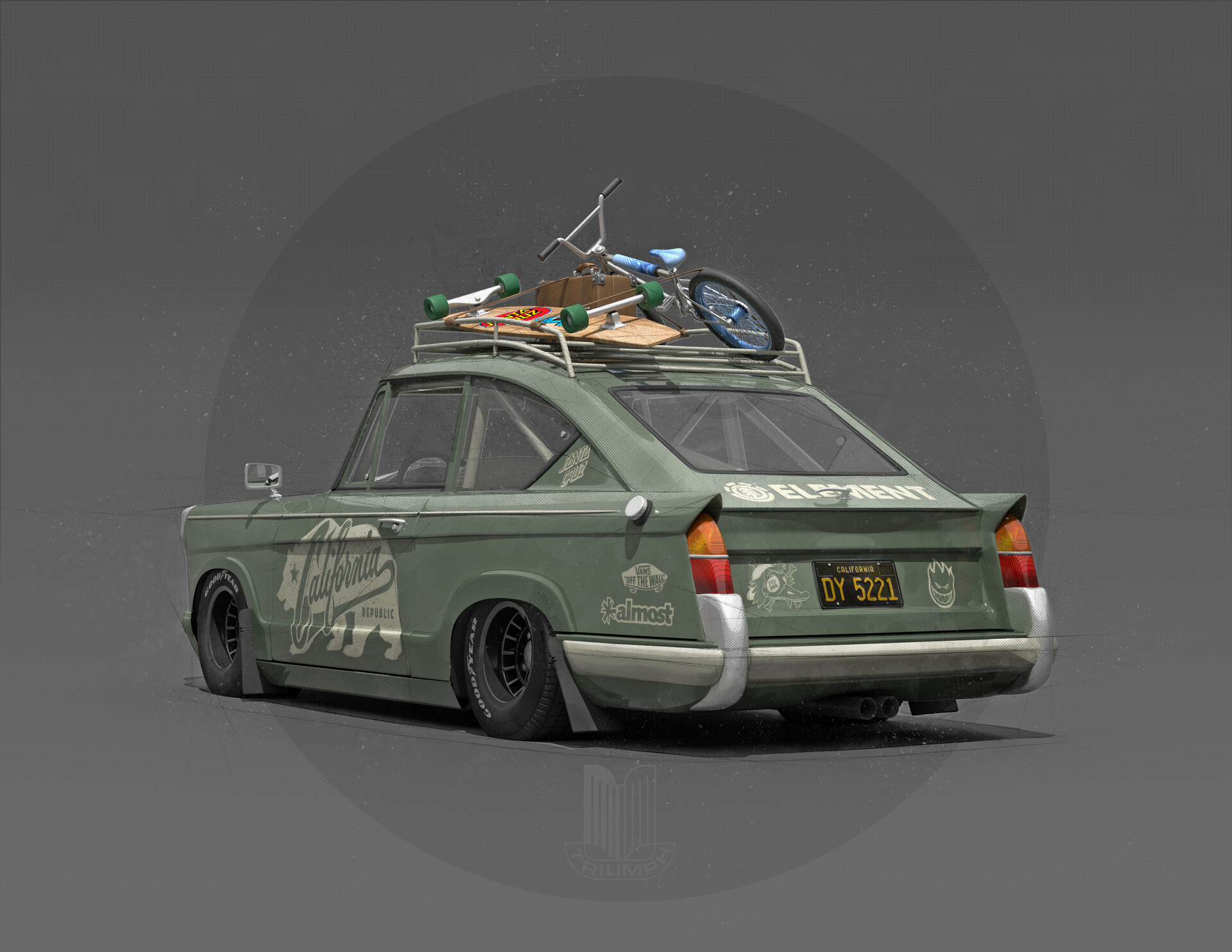 ArtStation - Triumph Herald 1200 Hatchback Prototype