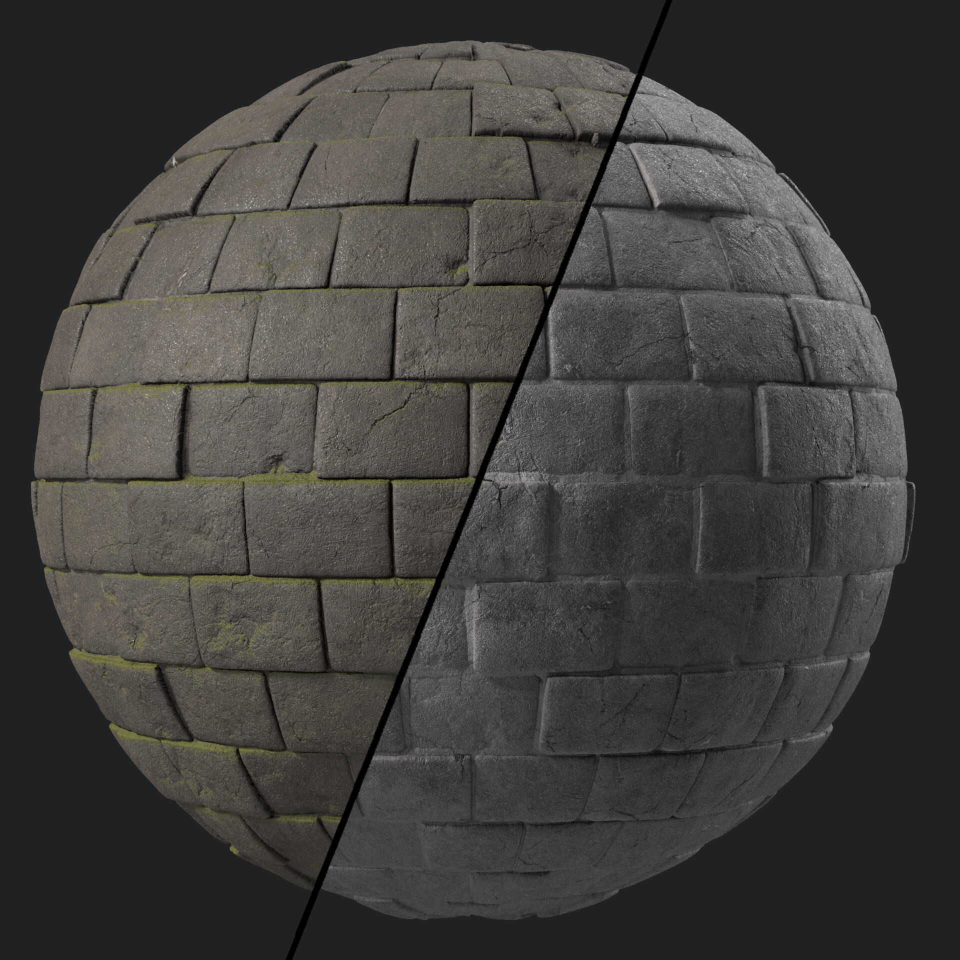 ArtStation - Stone Wall Materials 54- Stone Wall By Moss |Sbsar Pbr 4k ...