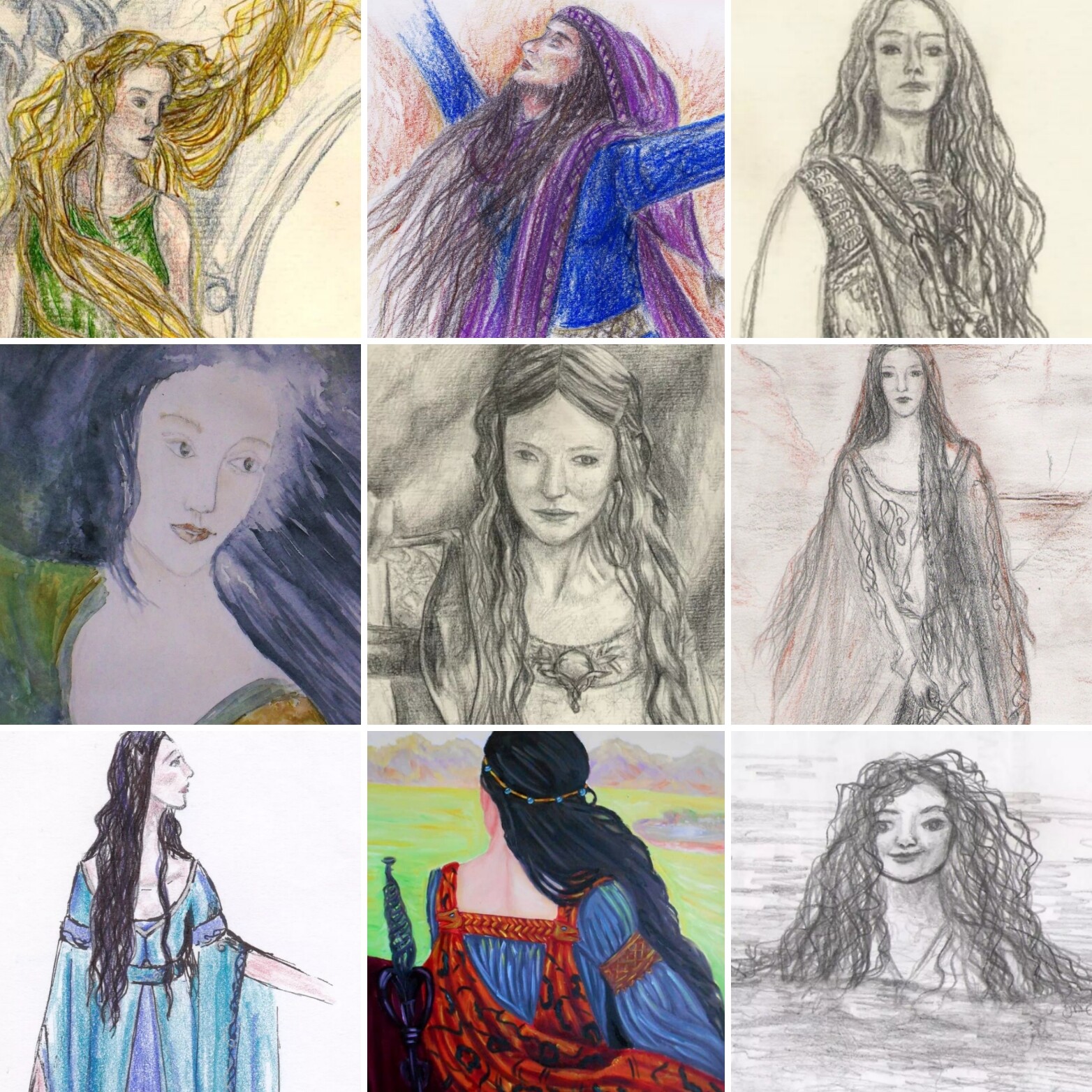 ArtStation - Tolkien women merges