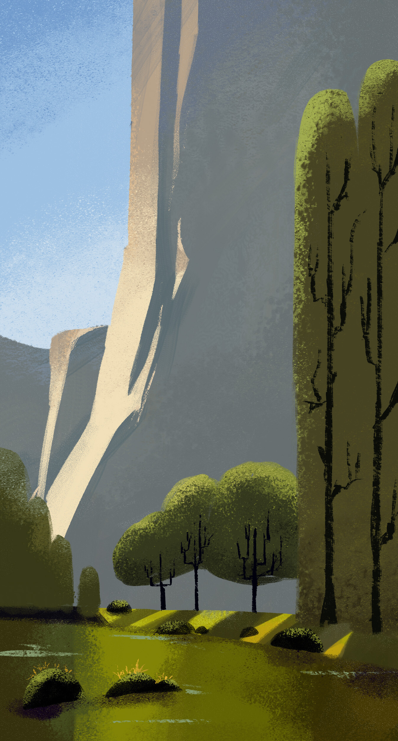 ArtStation - Stylized Landscape Study