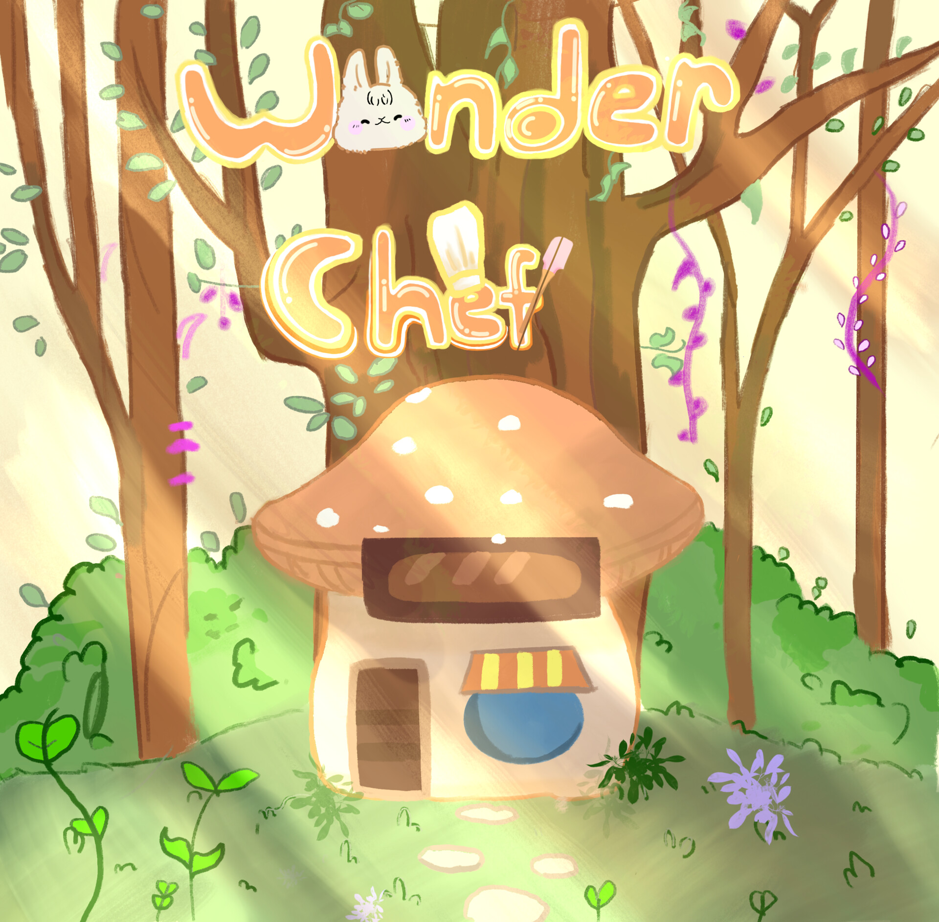 ArtStation - Wonder chef game cover / logo