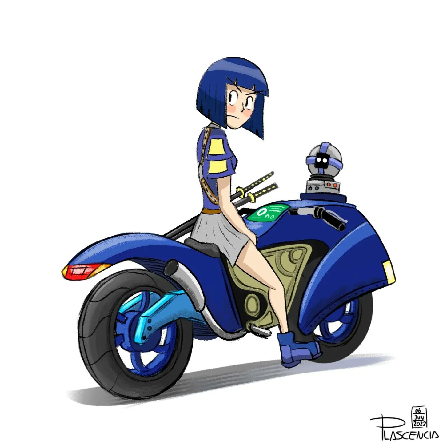 ArtStation - Jetta on Motorcycle.