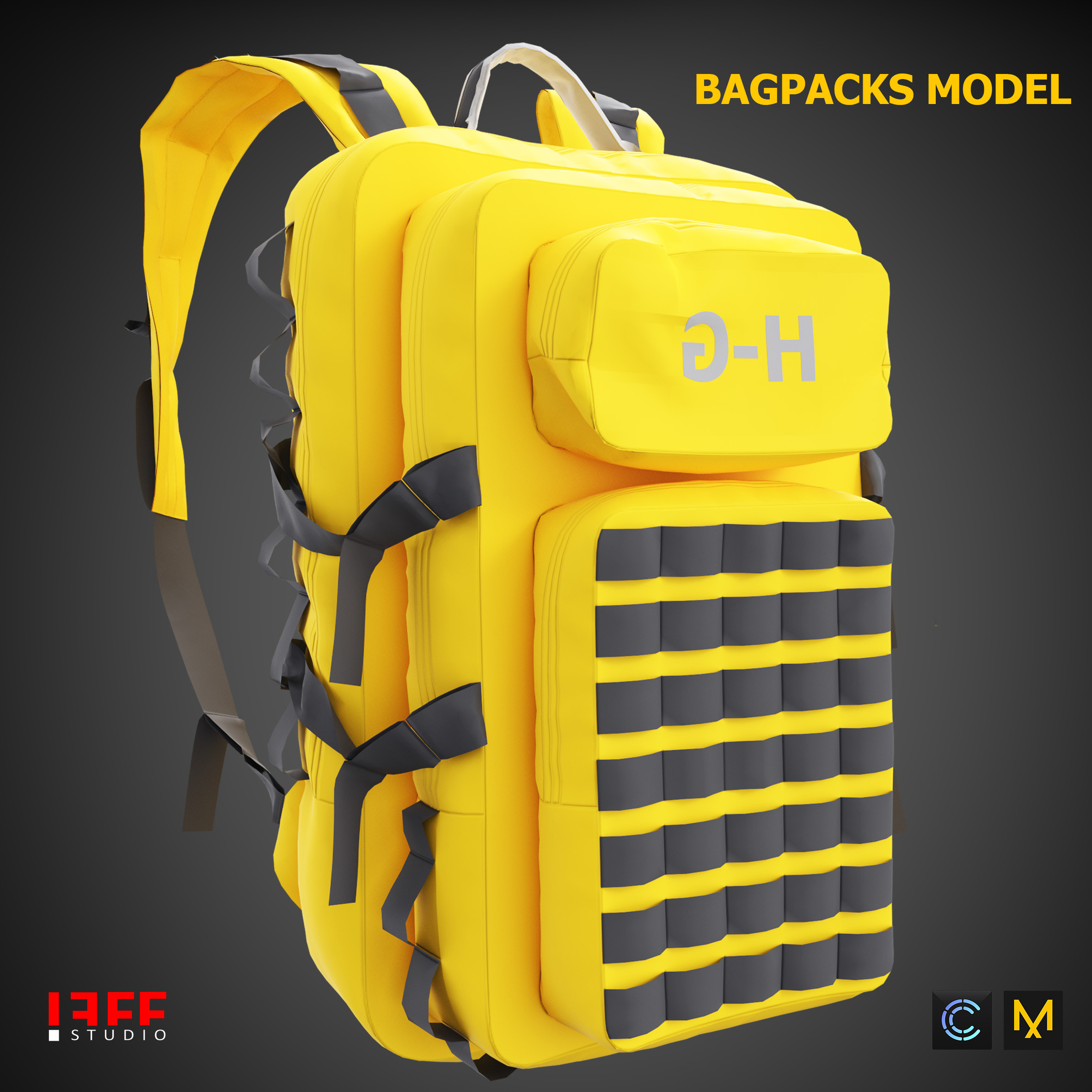Jeff Studio - BACKPACK MODELS Vol 40 Marvelous designer/ Clo3d AND OBJ ...