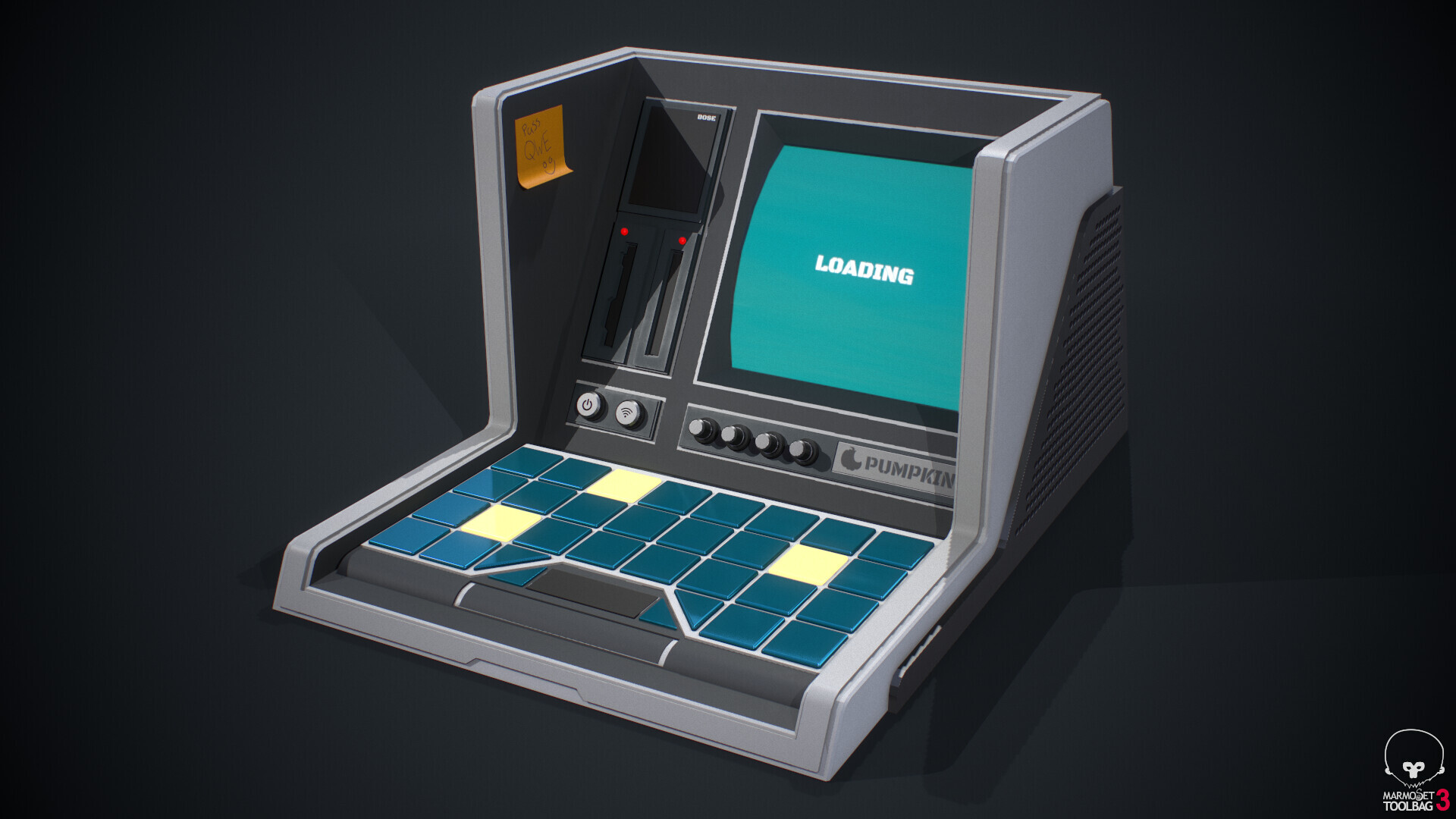 ArtStation - Retro Laptop - Realtime Prop