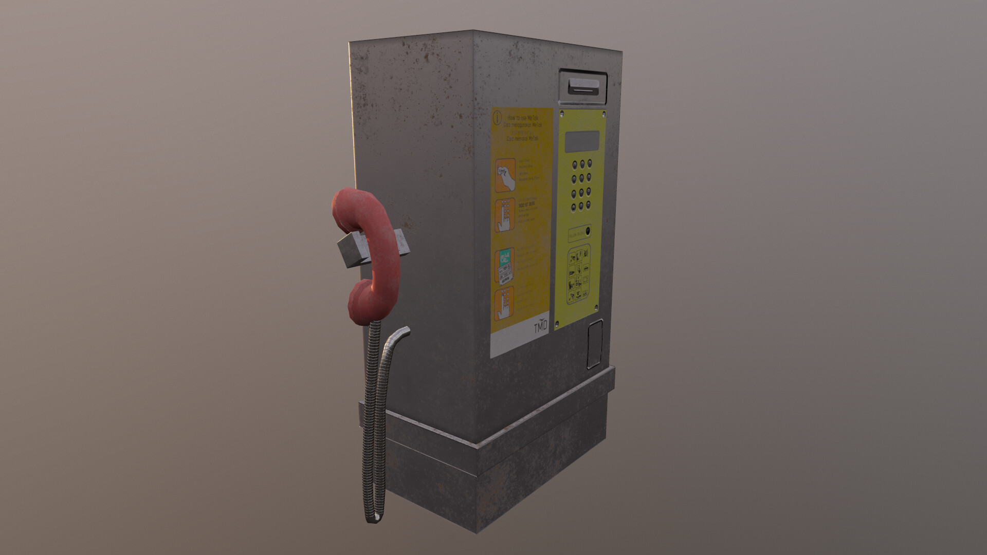 ArtStation - 3D low poly malaysia payphone