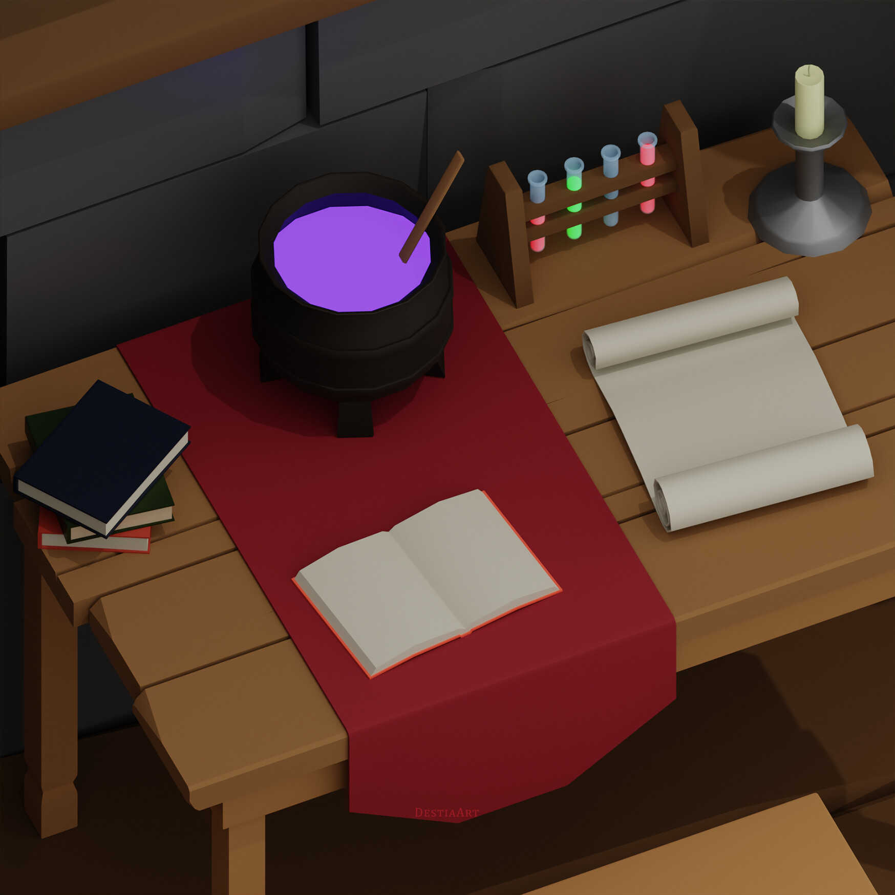 ArtStation - 3D Lowpoly Alchemy Pack Part 2