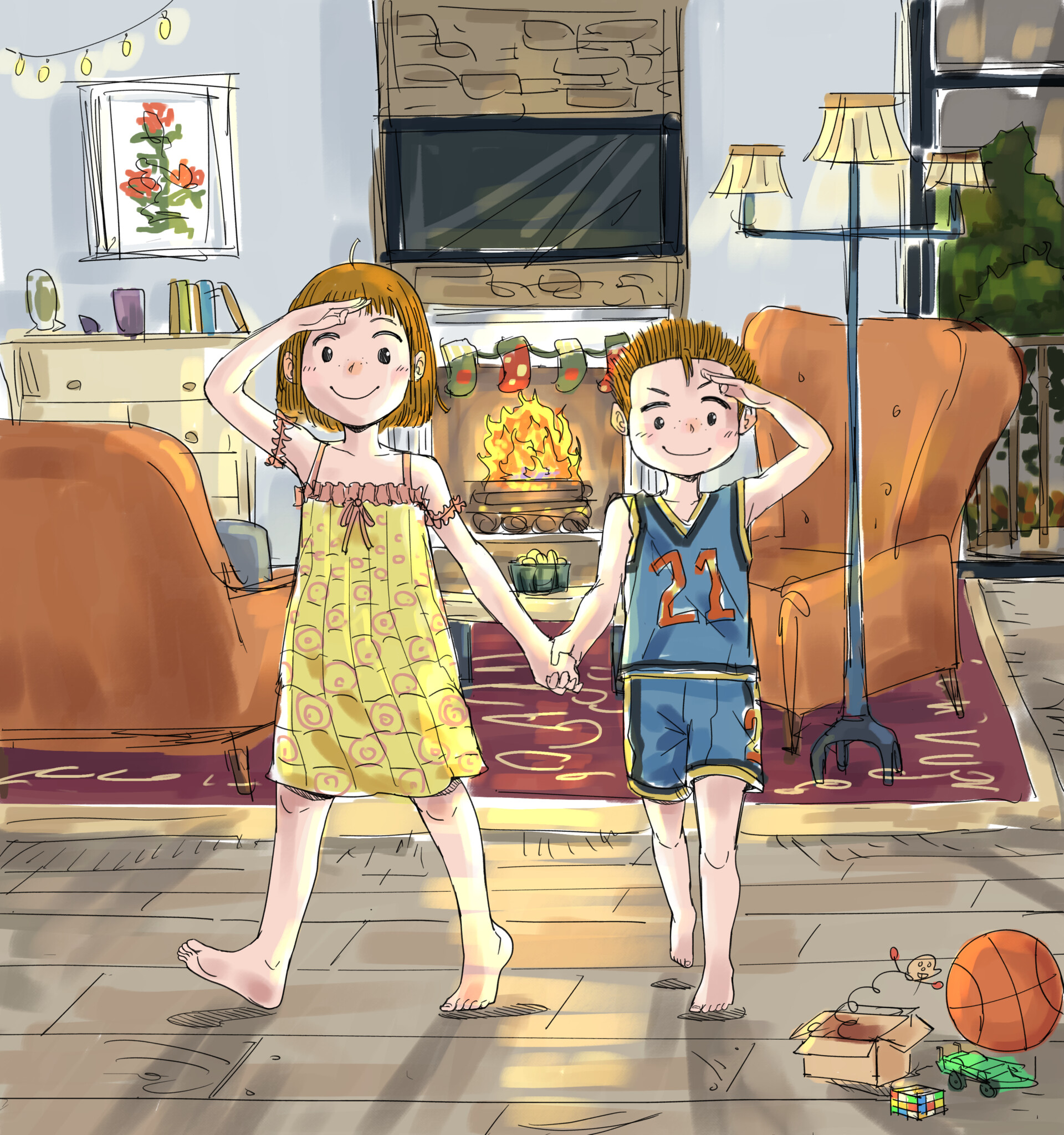 ArtStation - Siblings Sketch