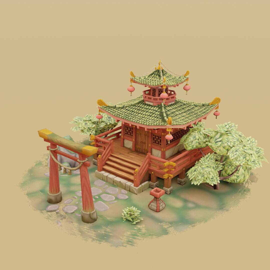 ArtStation - 3D japanese temples