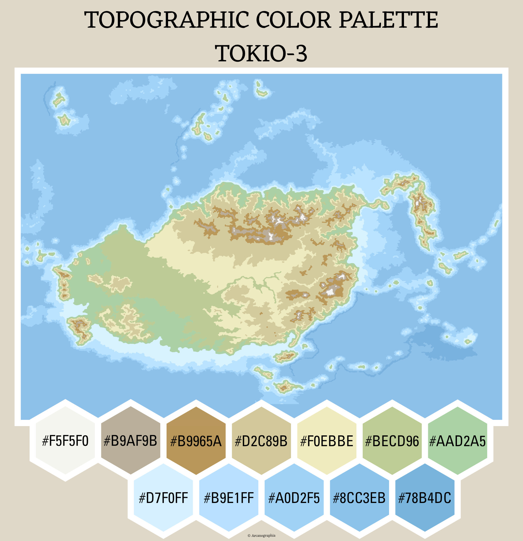 ArtStation - Topographical Color Palette 'Tokio-3'