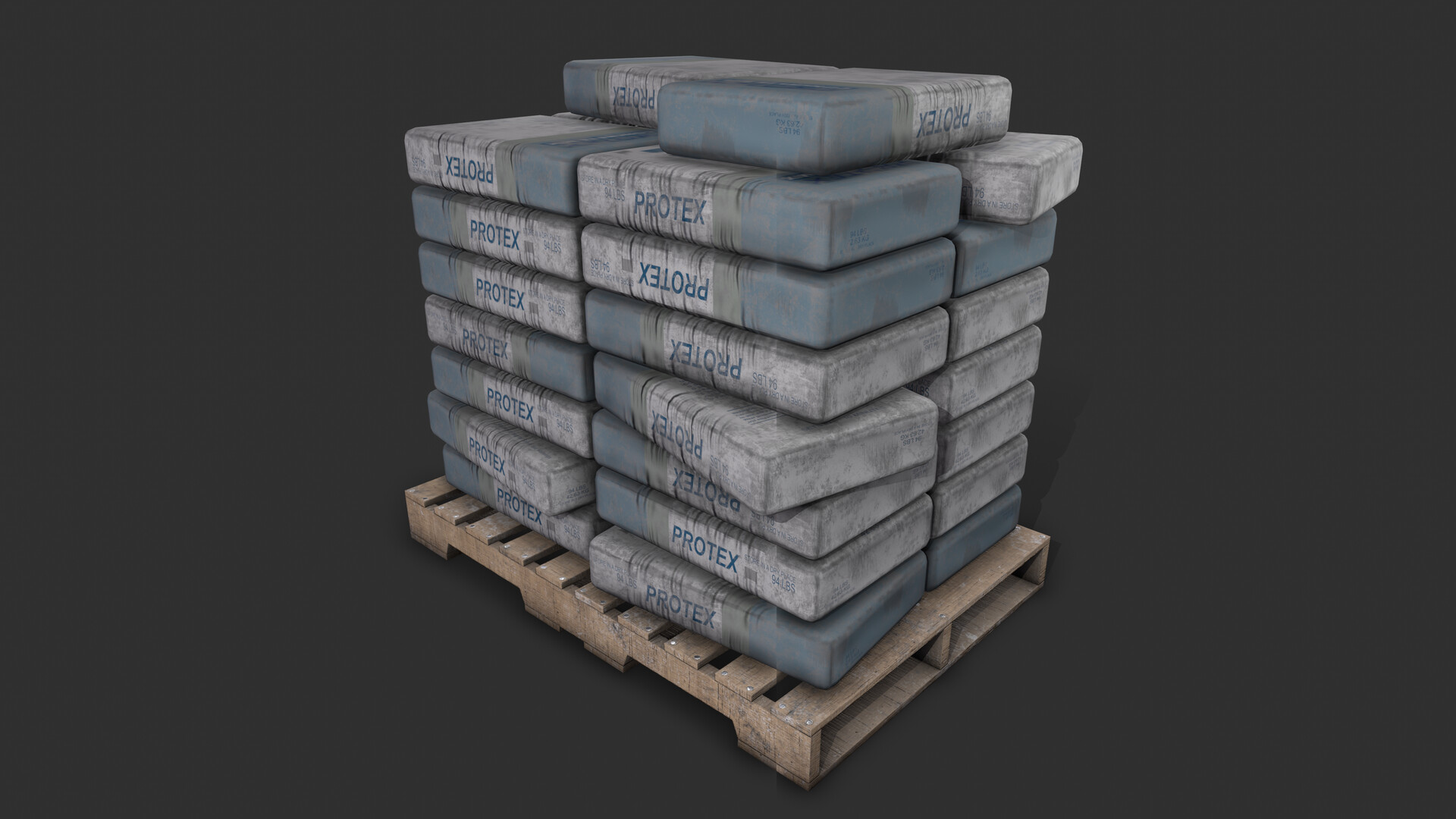 ArtStation - Pallet with bags. Asset