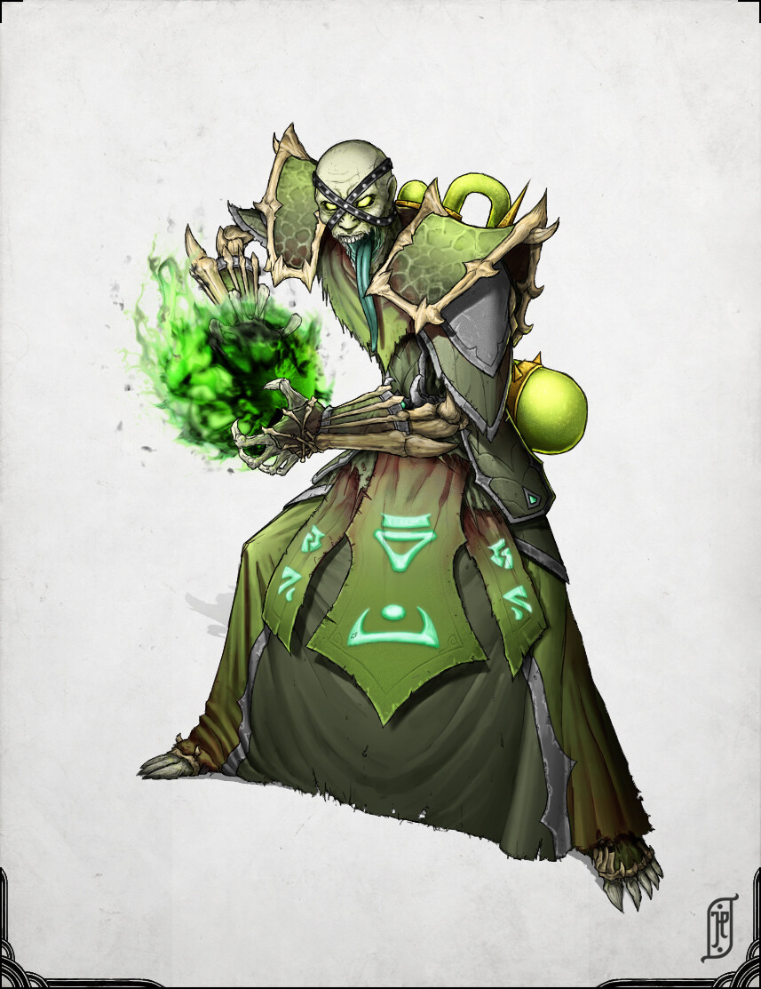 ArtStation - Character 80 - Commission Undead Warlock