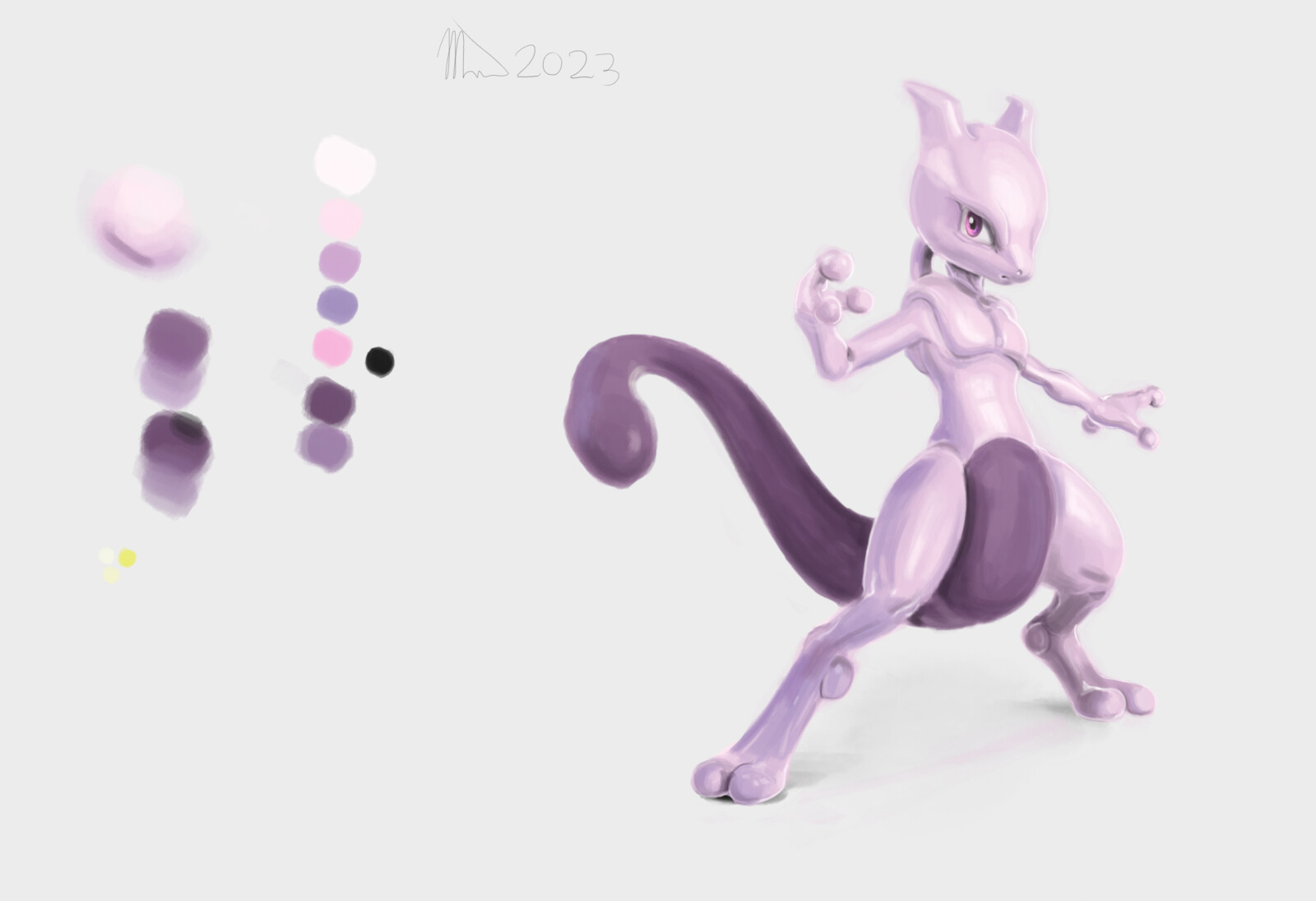 Michael Edward Mizusawa - Painting the Smash Roster day 6:Mewtwo
