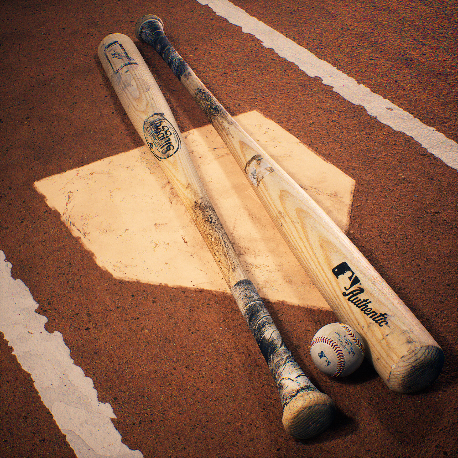 ArtStation - Photoscanned Baseball Bat - Game Ready