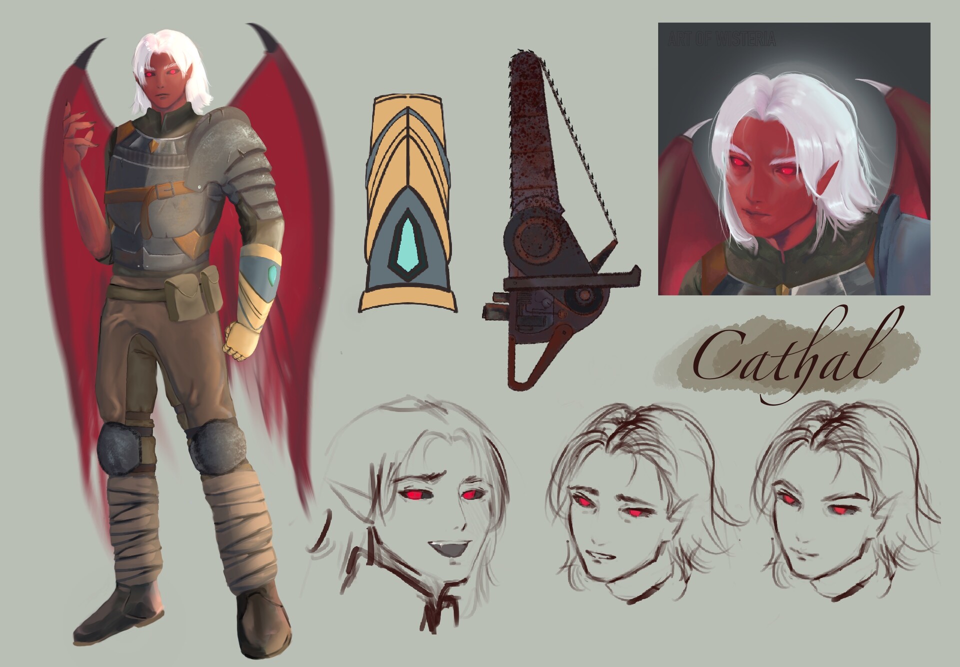 ArtStation - Cathal Character Sheet