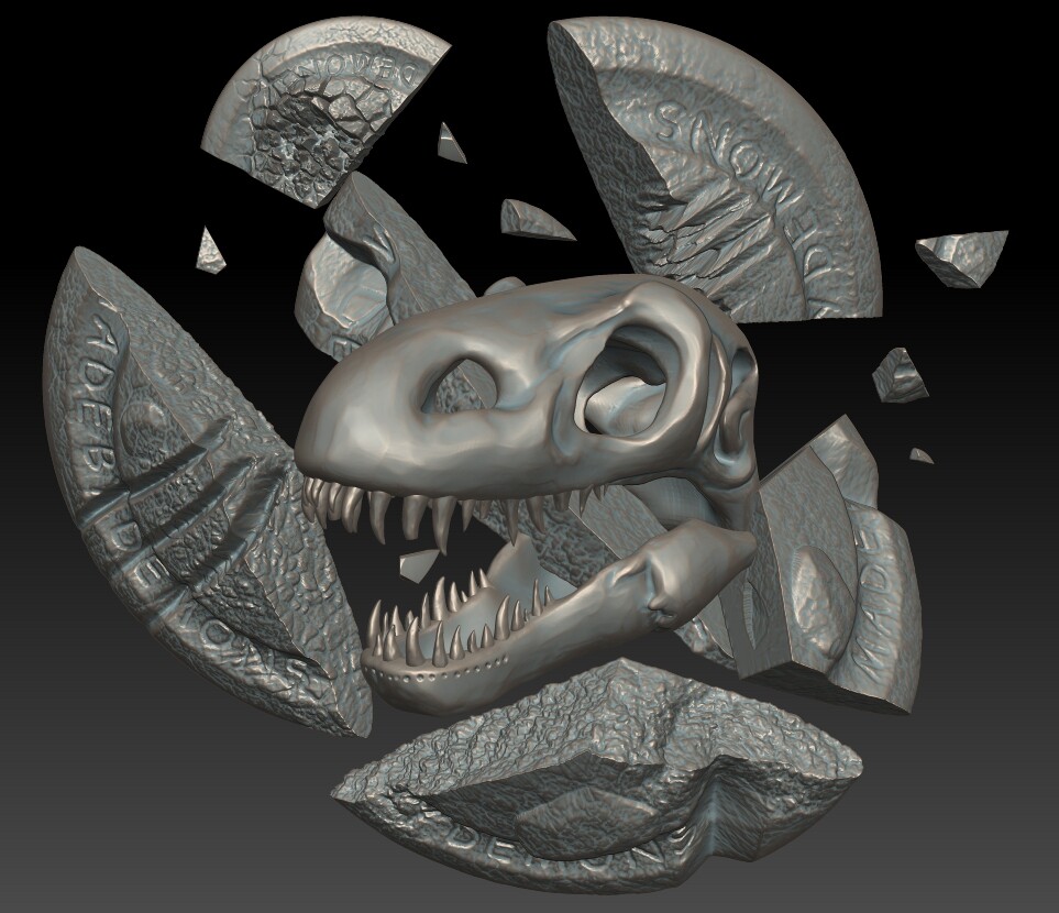 ArtStation - Dinosaur skull