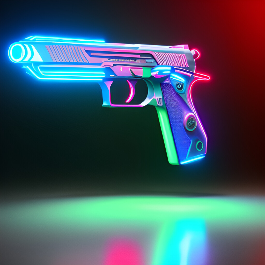 ArtStation - Futuristic pistol (Cyberpunk 2077)