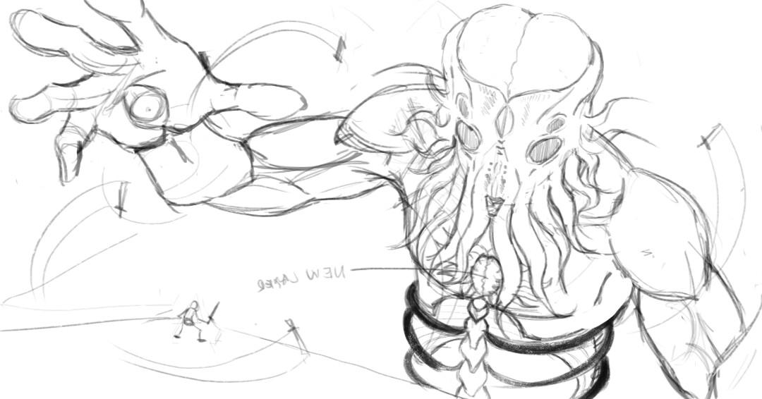 how to draw moon lord step by step