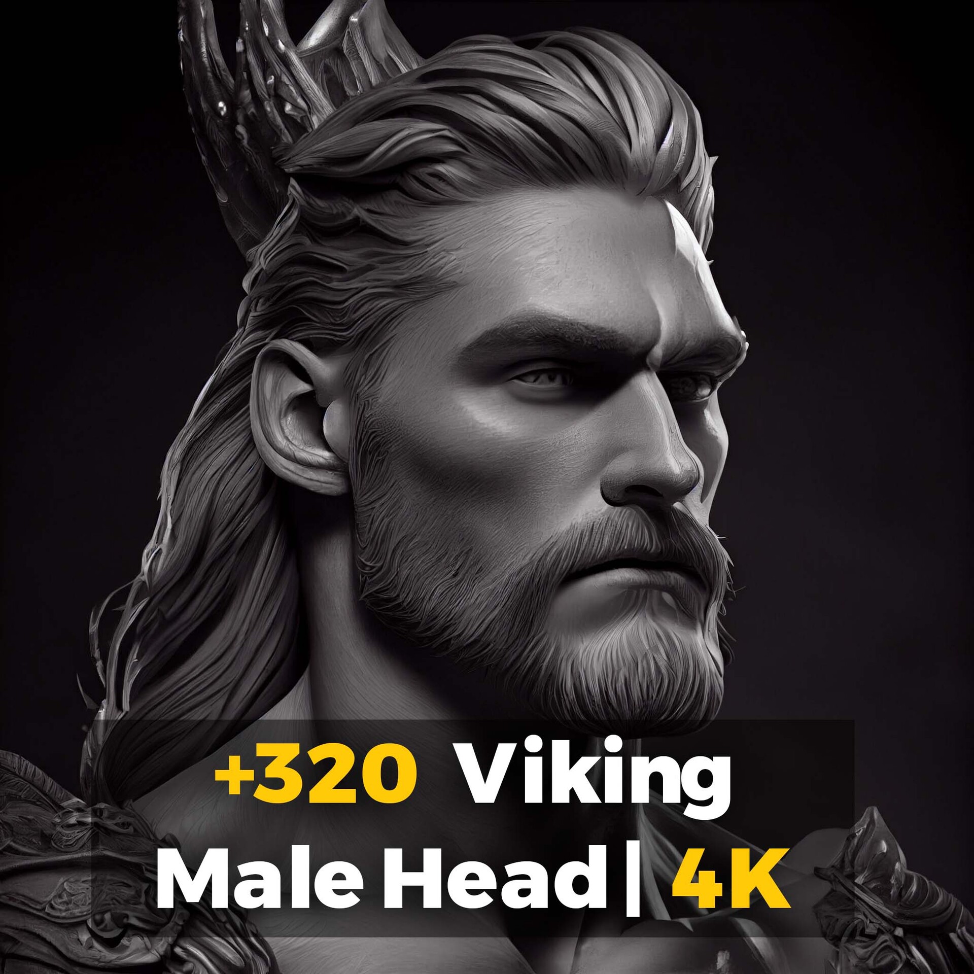 ArtStation - +320 Viking Male Head (4k)