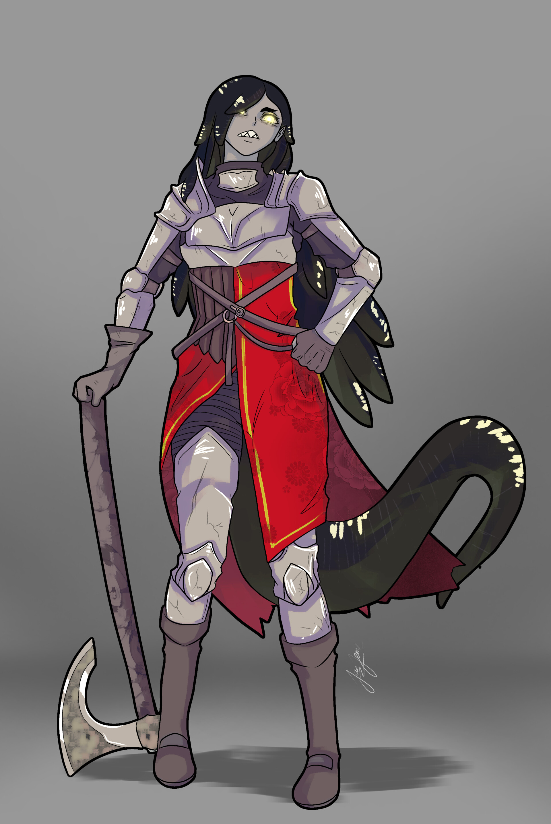 ArtStation - A Warrior Leech Girl