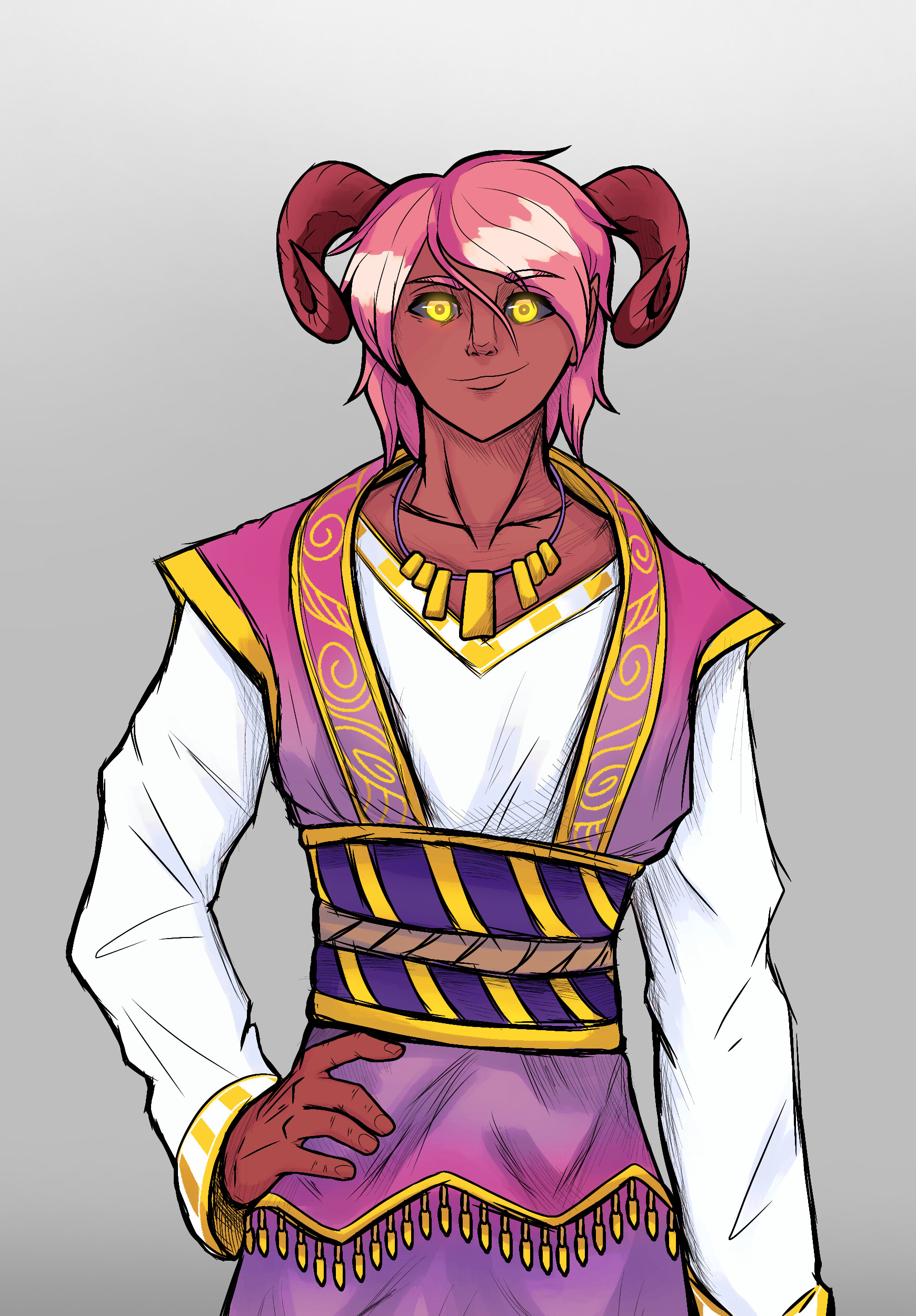 ArtStation - A Flashy Tiefling appears in front of you