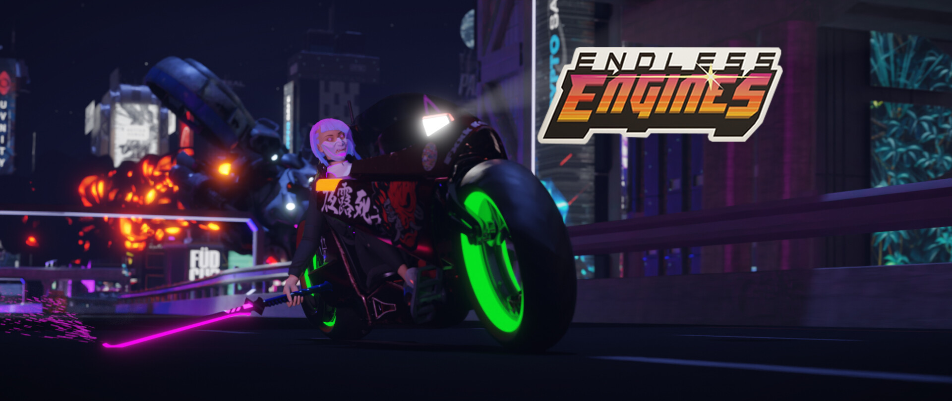 ArtStation - ENDLESS ENGINES Challenge - Cyber Cycles Iaigiri！