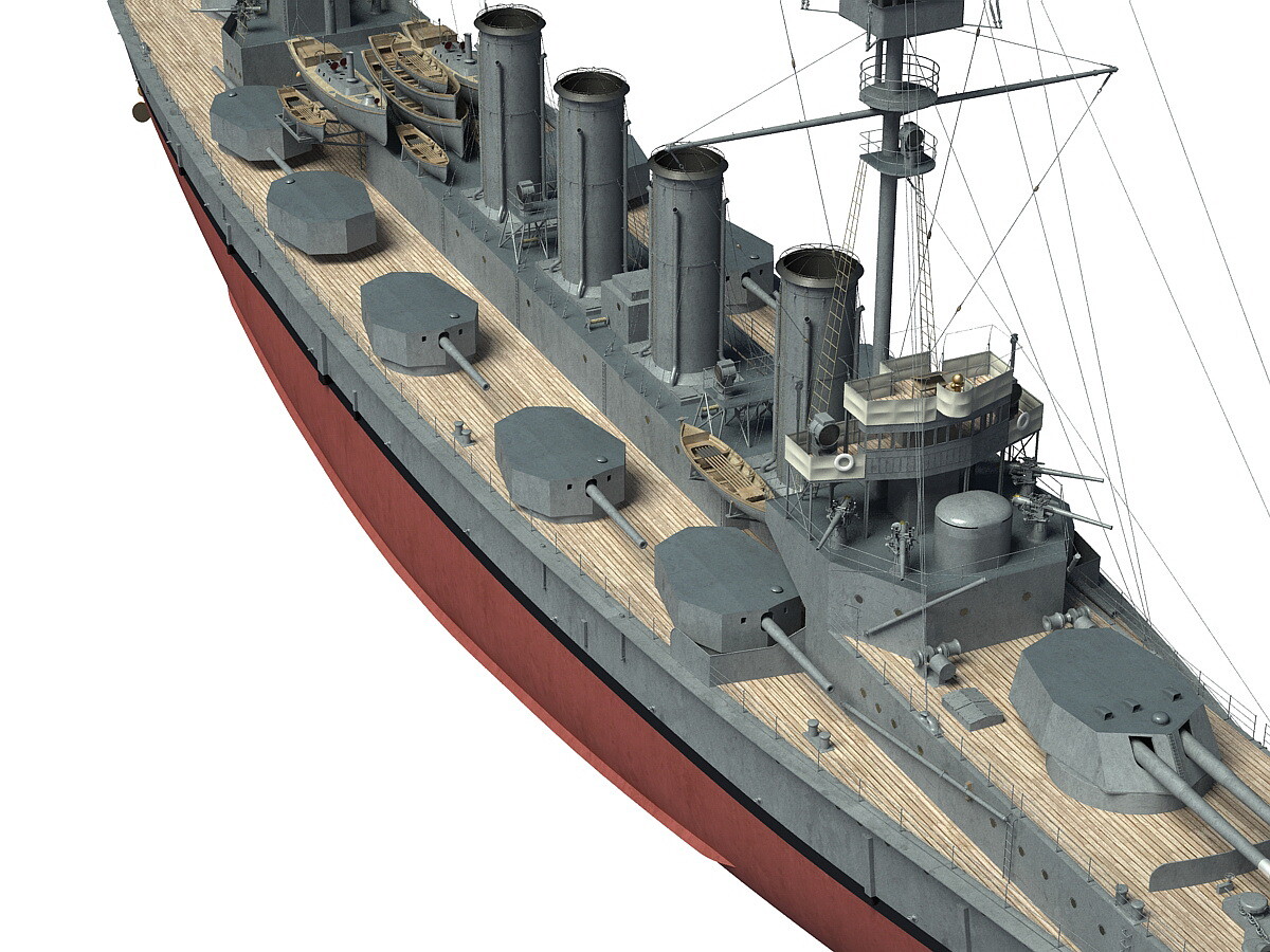 ArtStation - British armoured cruiser HMS Defence