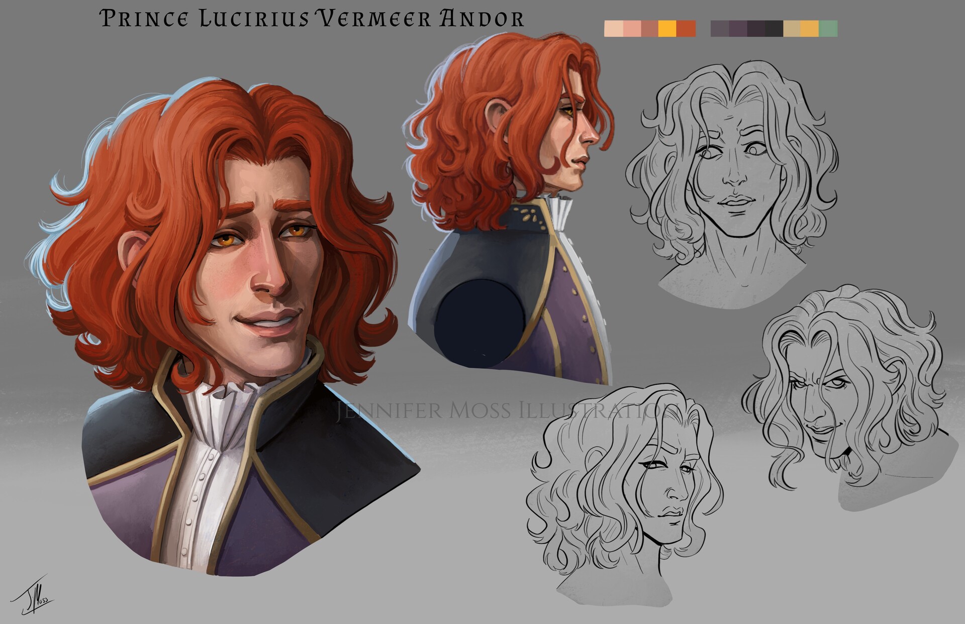 ArtStation - Prince Lucirius (Final Design - Head shot and Expressions)