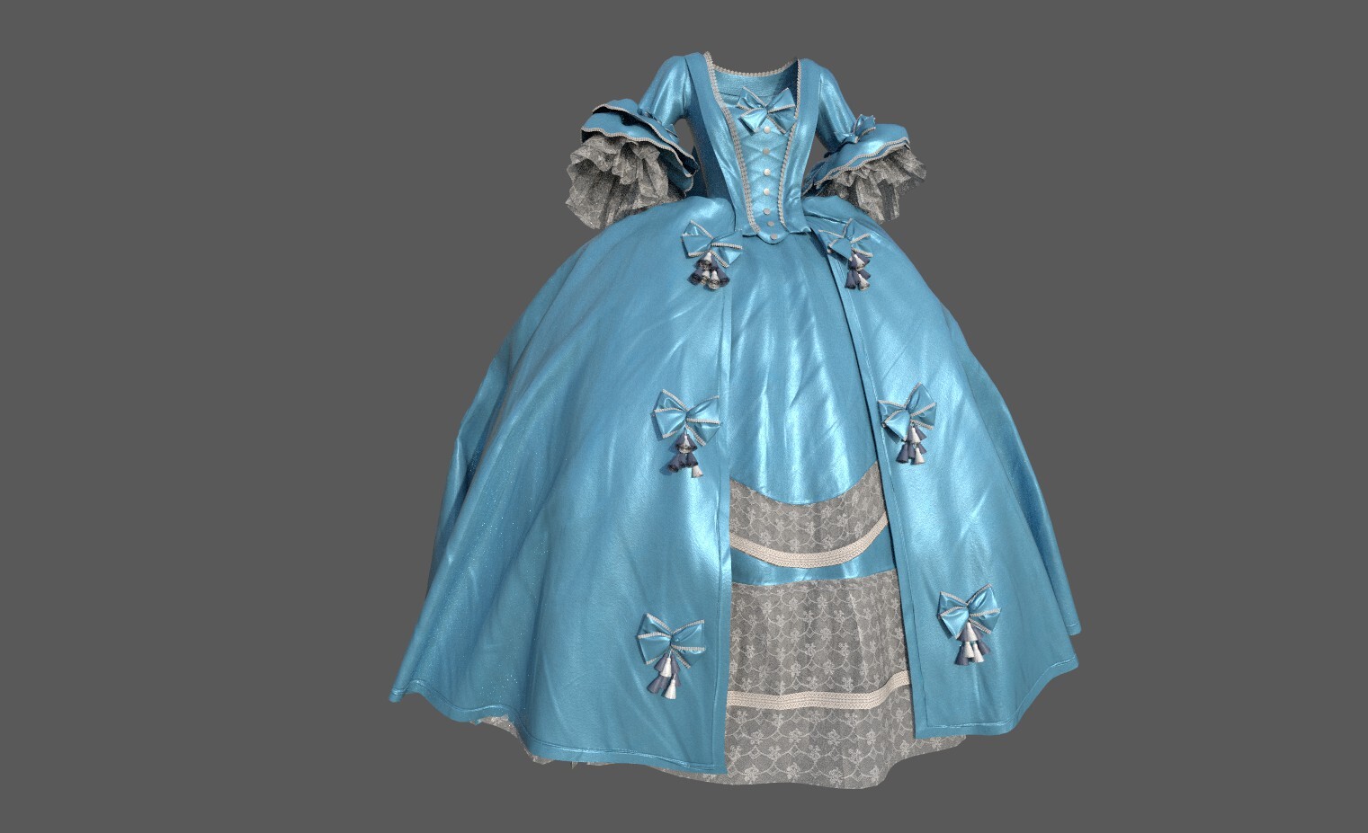 ArtStation - Roccoco Gown-WIP