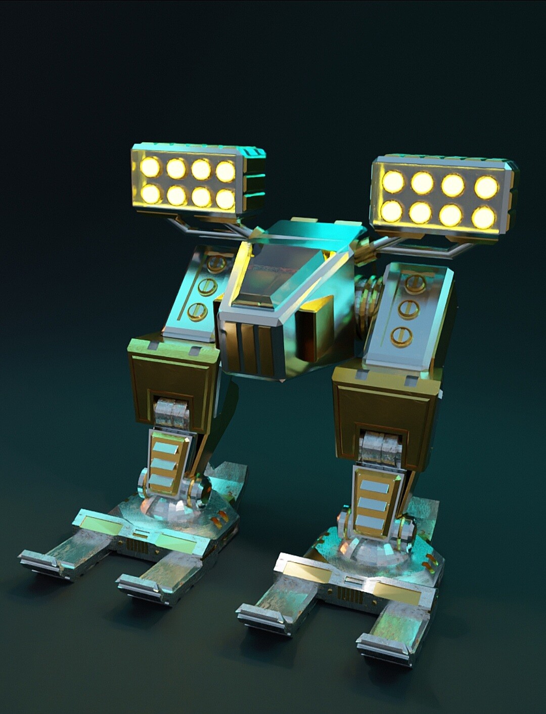 ArtStation - Robot mech. (learning blender)