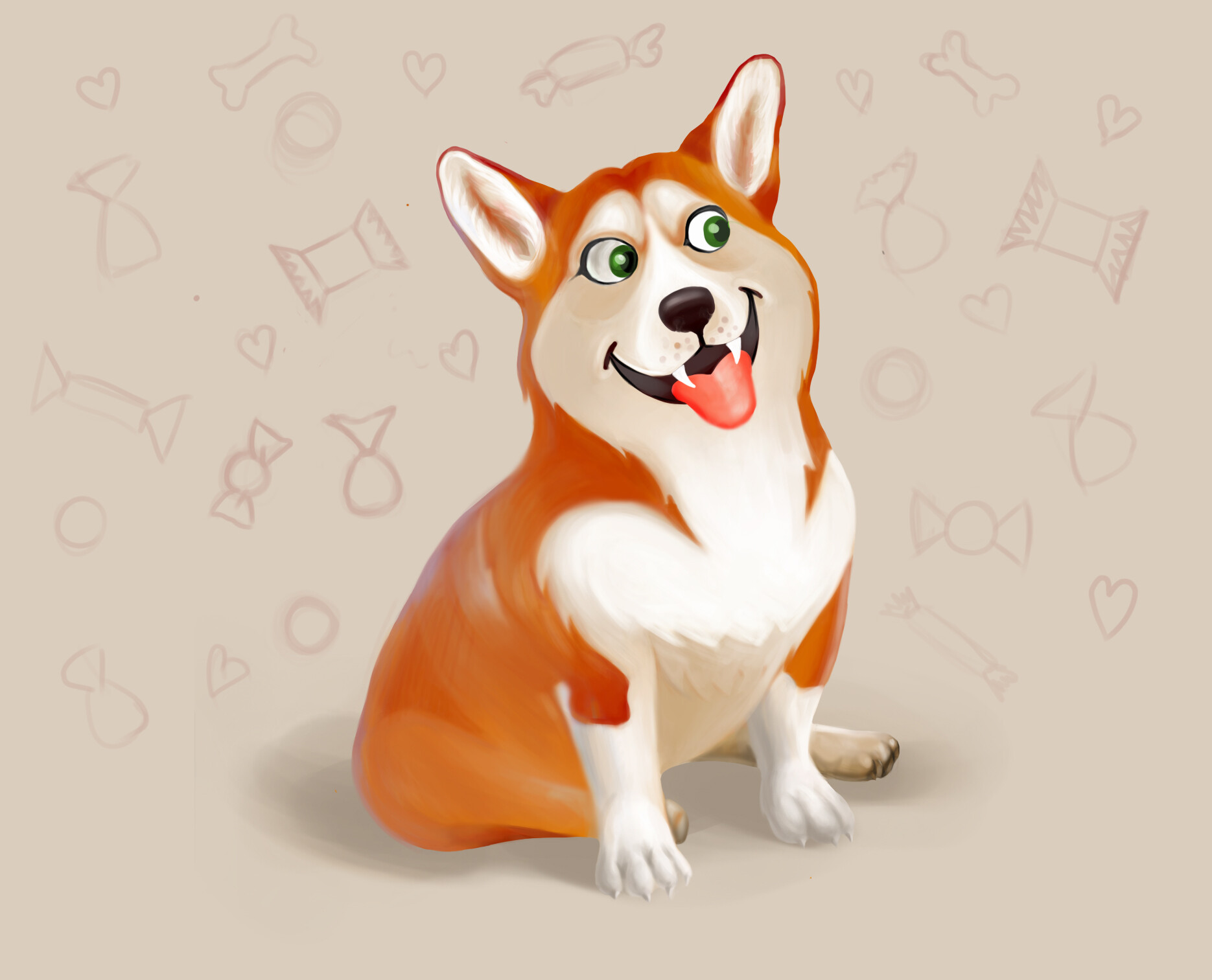 ArtStation - cute dog