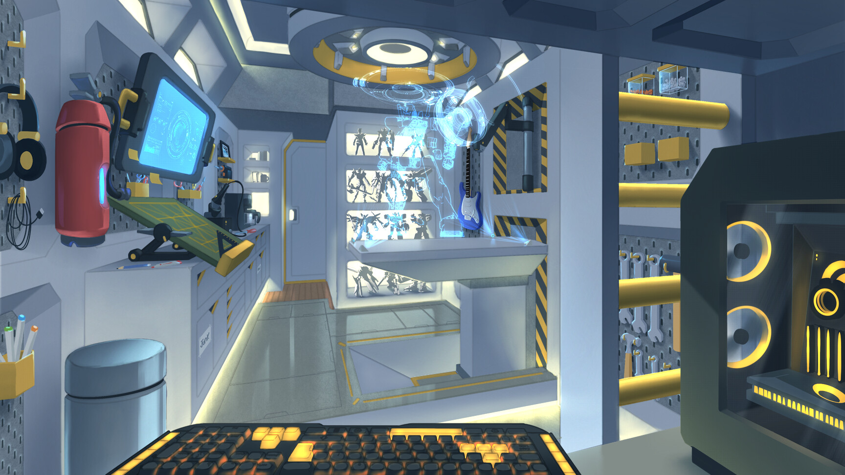 ArtStation - MECHANIC WORKSHOP BACKGROUND