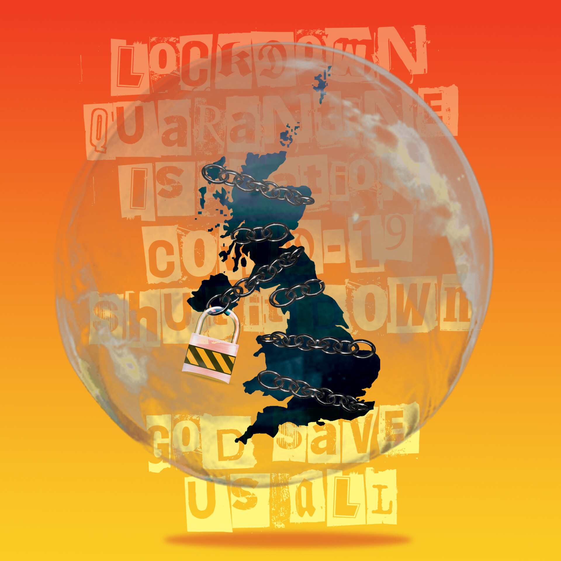 ArtStation - James Reid Inspired UK Lockdown Digital Collage