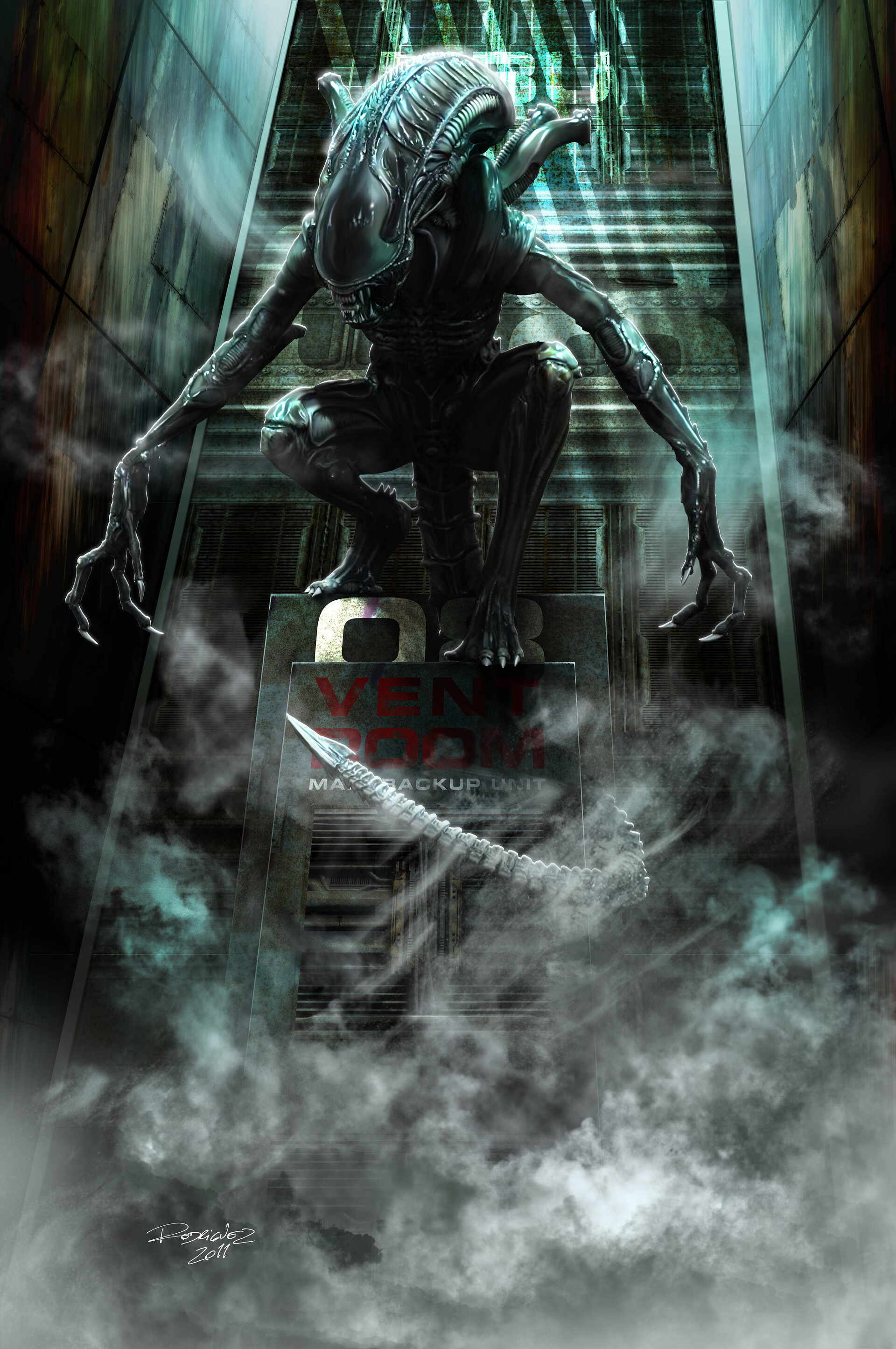 ArtStation - ALIENS VENT ROOM