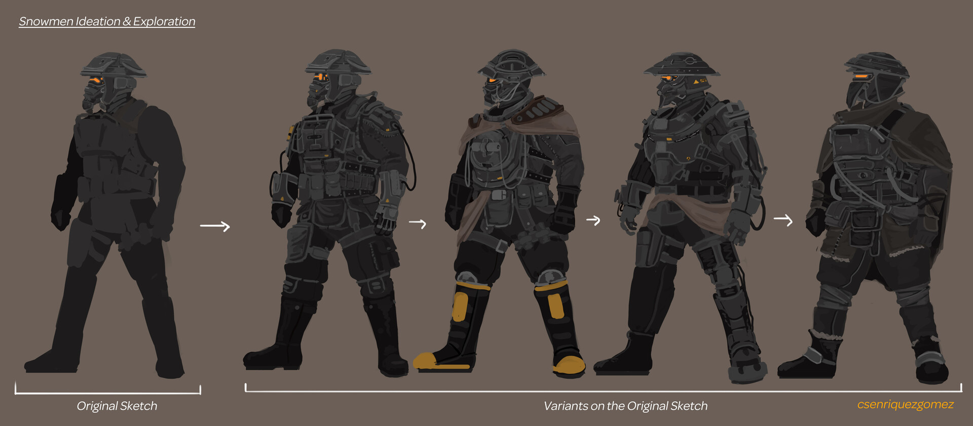 ArtStation - Character Concepts - Snowman Ideation & Exploration